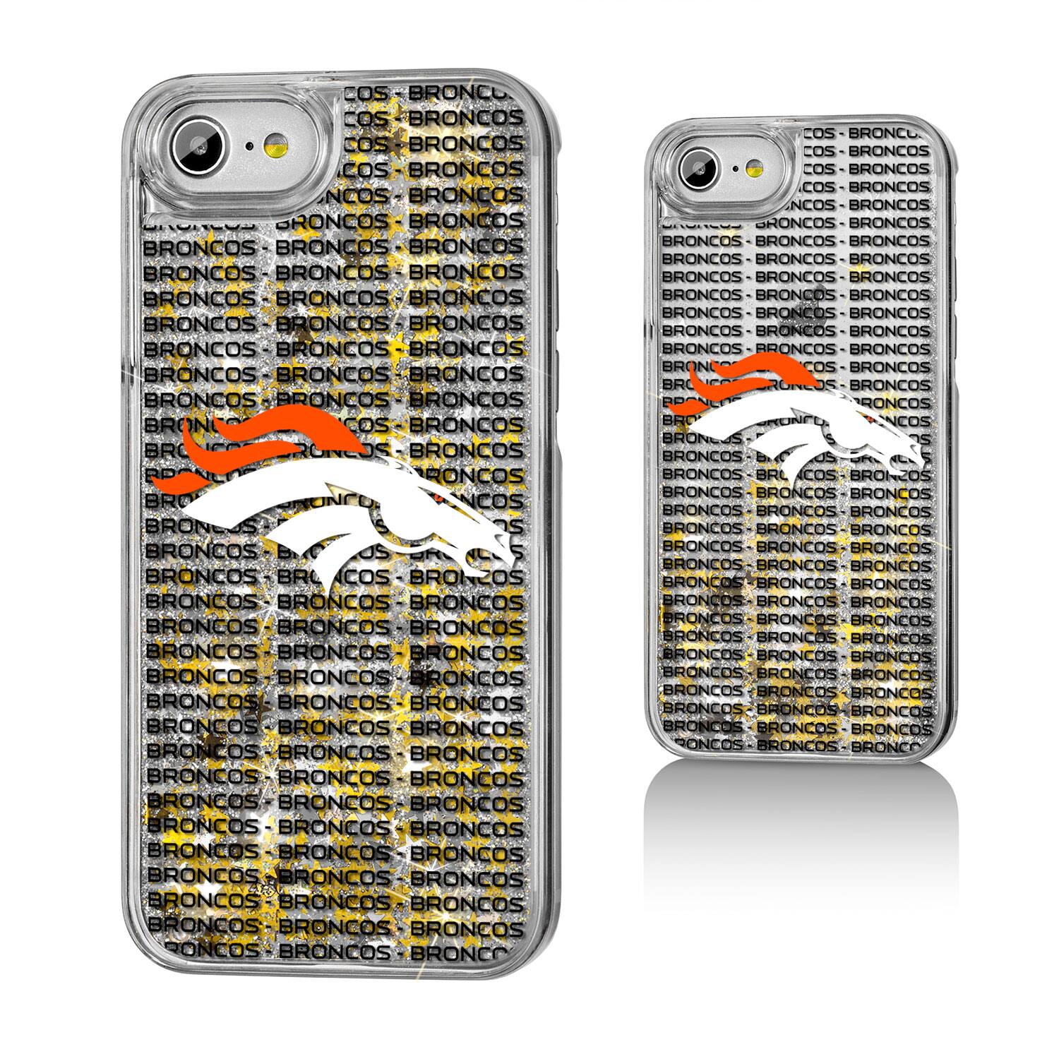 Keyscaper NFL Denver Broncos iPhone Text Backdrop Design Glitter Case ...