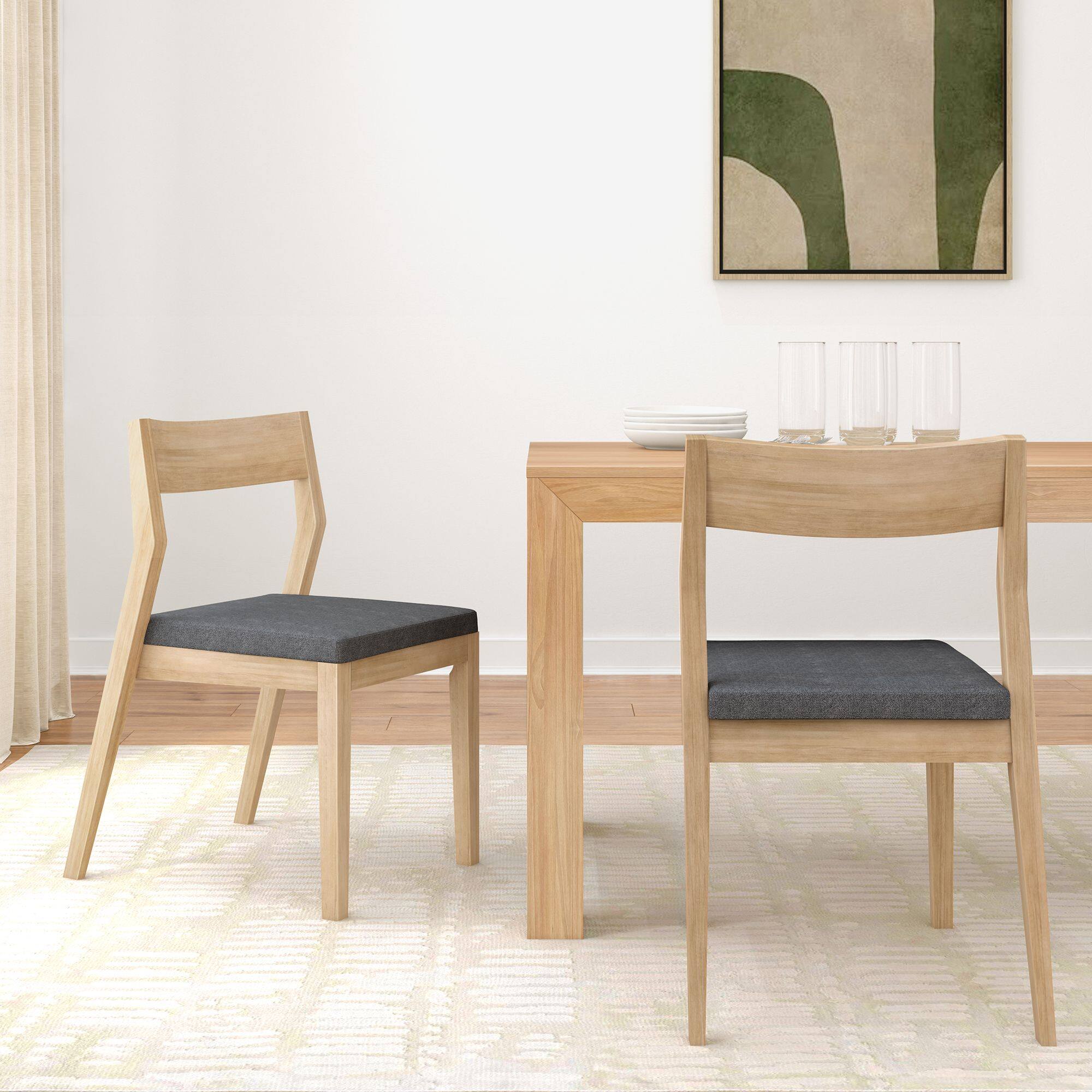 Alt View 1. Plank+Beam - Dining Chair Frame (1 Pack), Blonde with ...