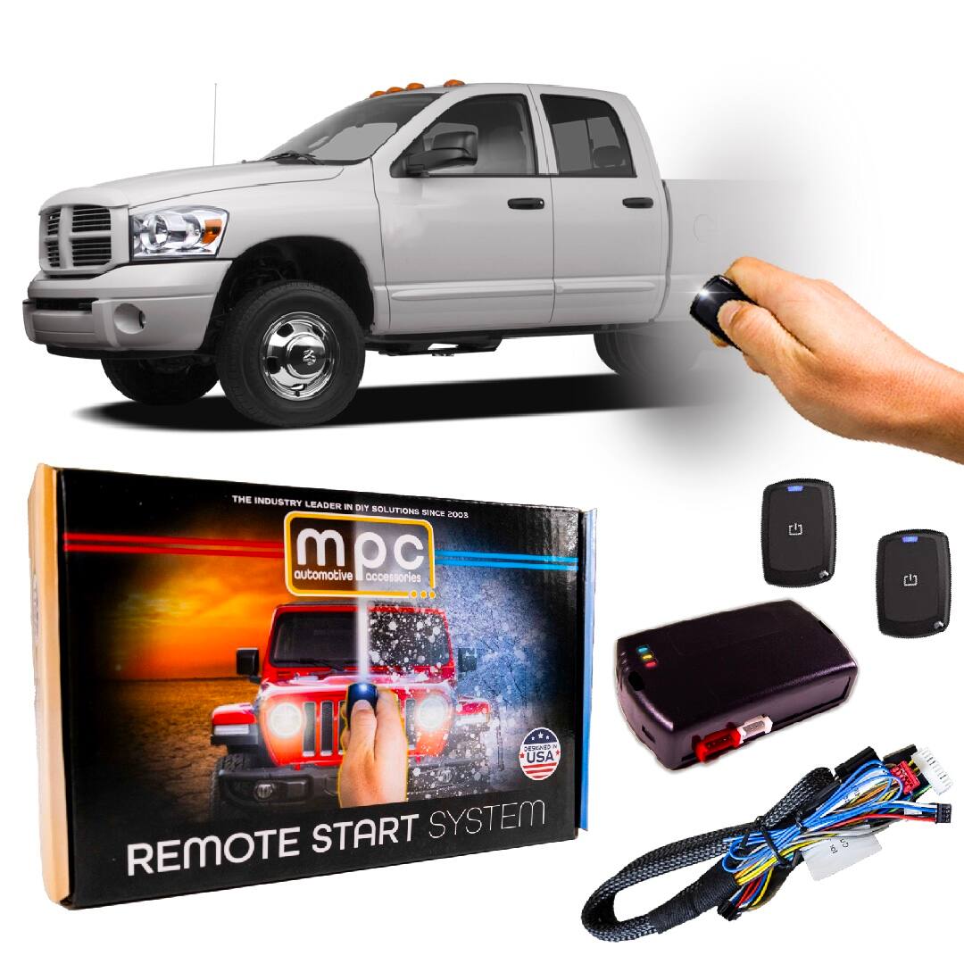 MPC 1 Button Remote Start Kit For 2008 Dodge Ram 3500 T Harness Key to ...