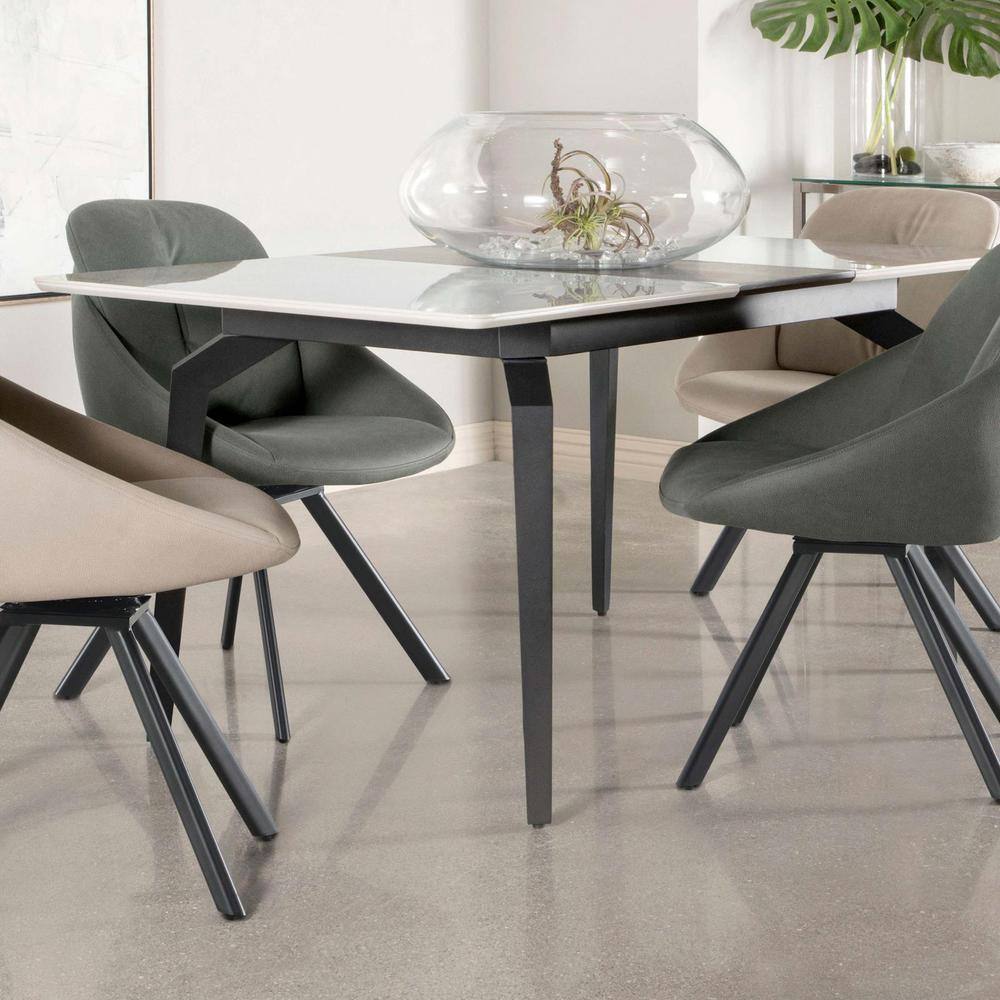 Coaster Co. of America Mina Rectangular Dining Table Grey Ceramic and ...