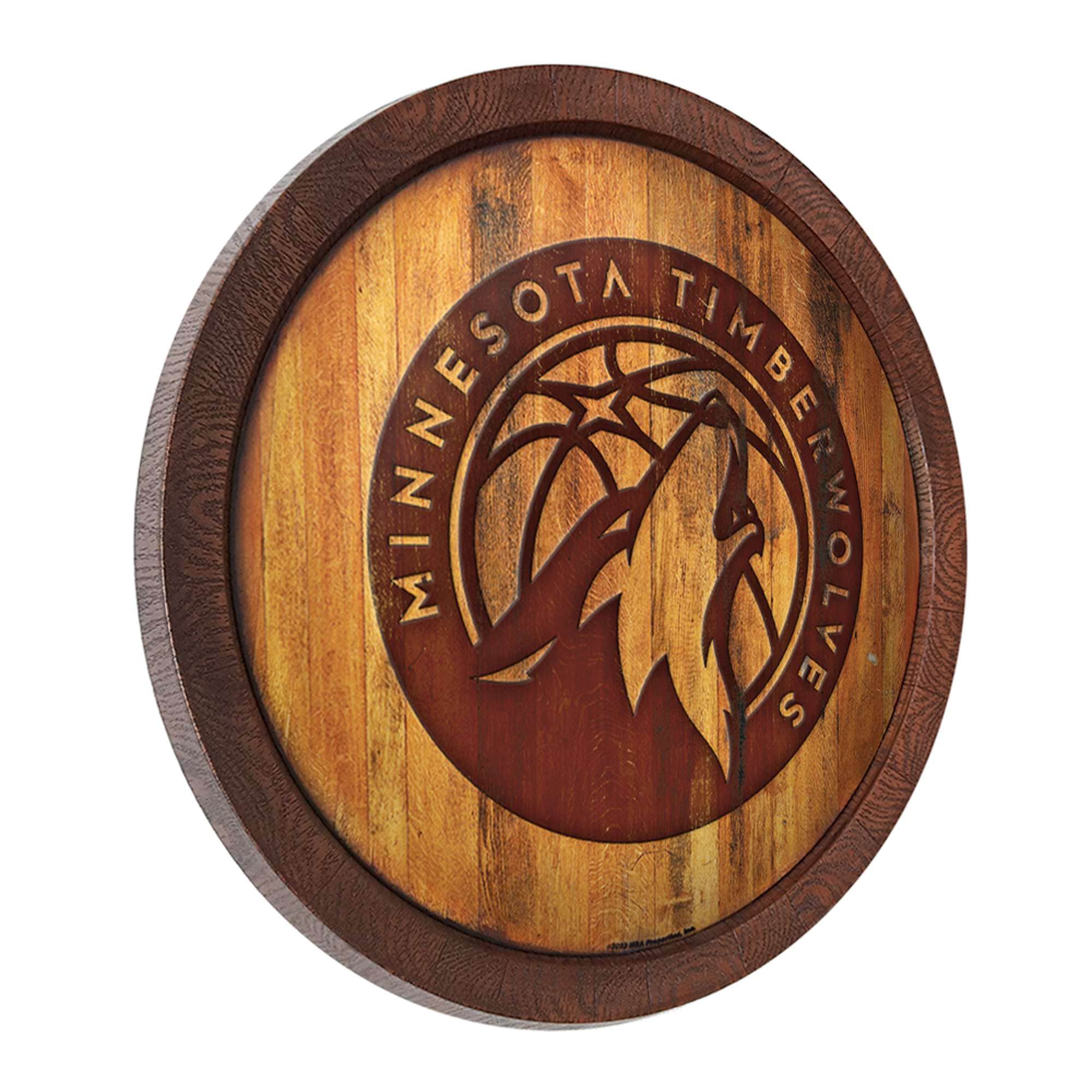 The Fan Brand Minnesota Timberwolves 20.25'' Faux Barrel Top Sign ...