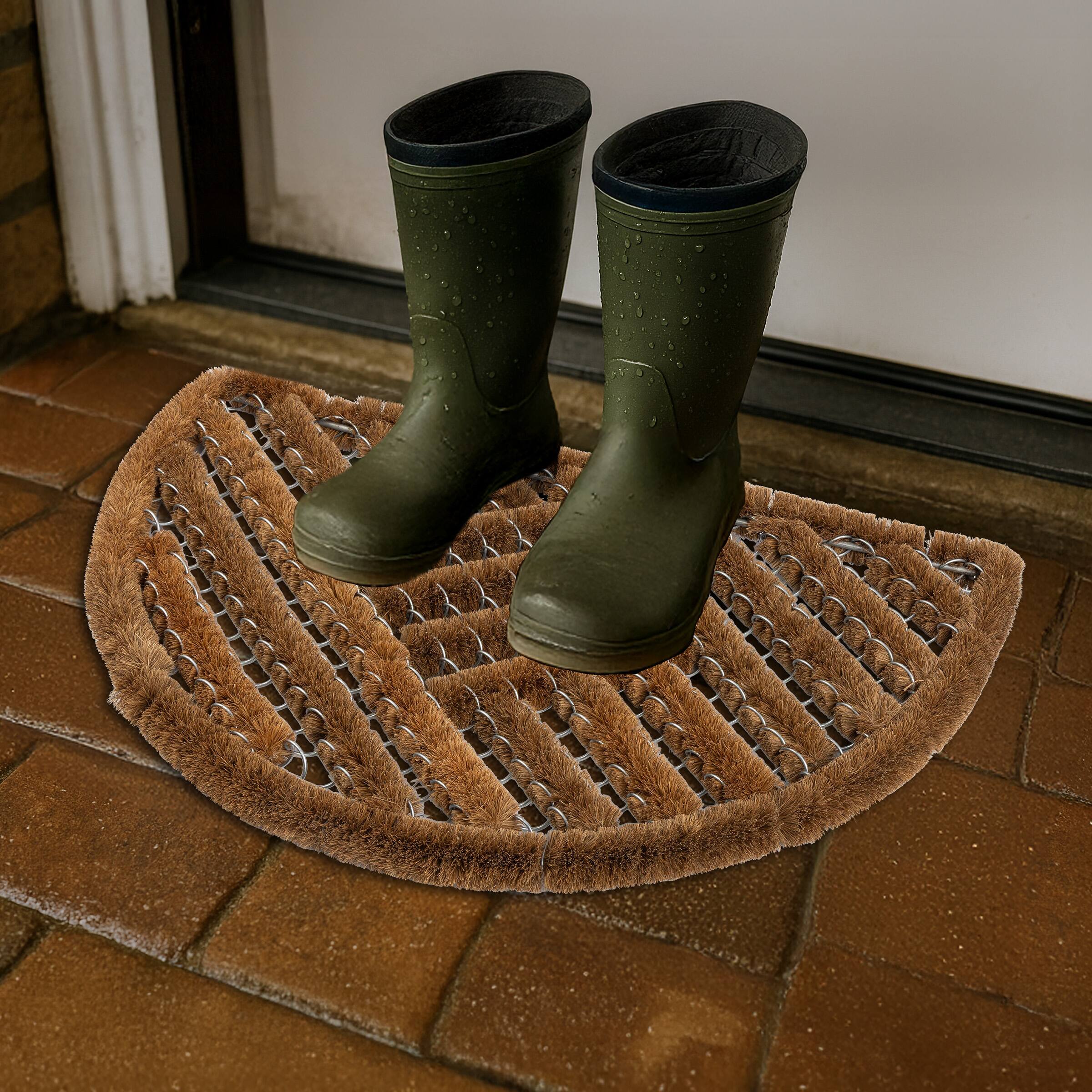 Kings County Tools 23.5in Half Circle Coir Doormat Brown GW66C01-16 ...