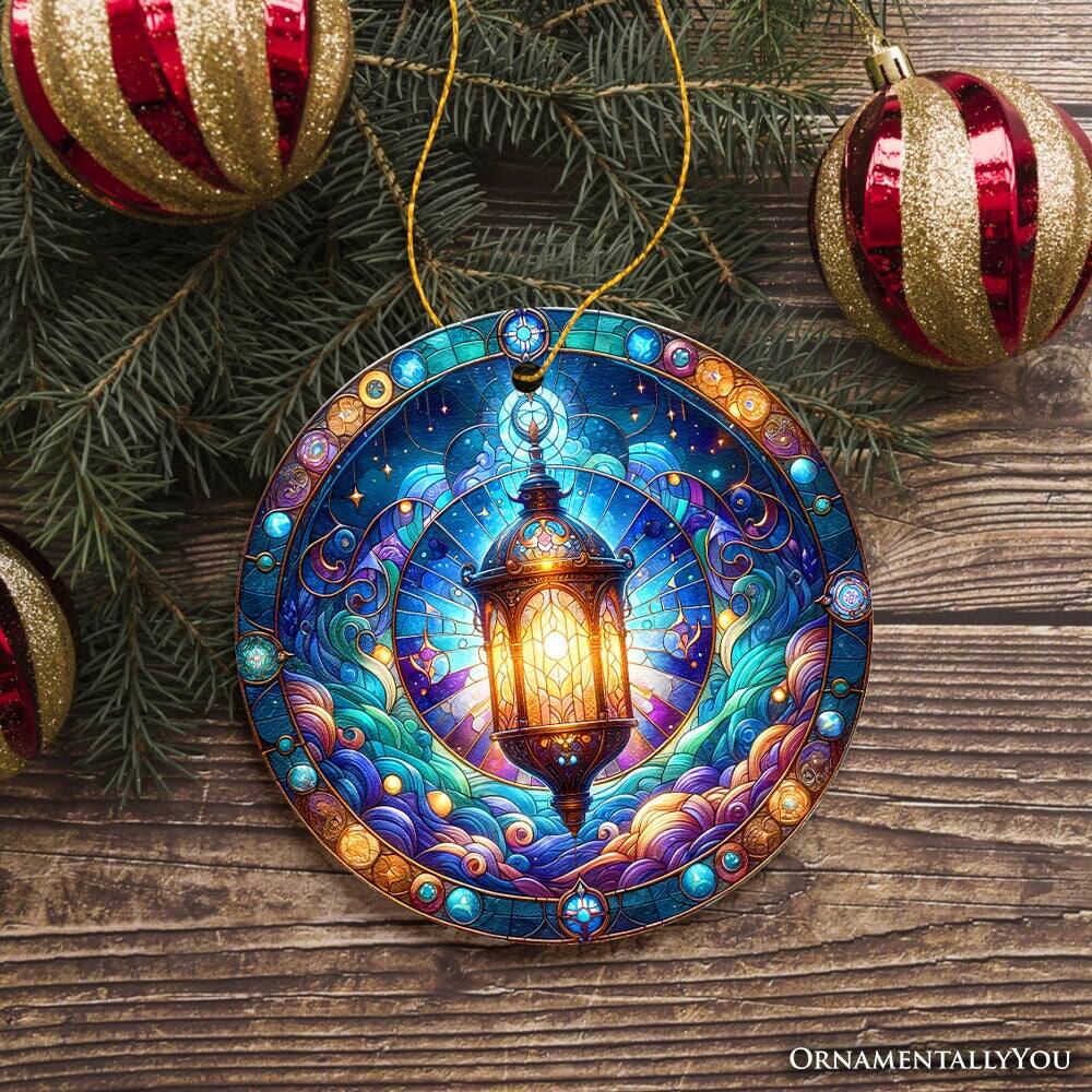 OrnamentallyYou Illustrious Lantern Stained Glass Style Ceramic ...