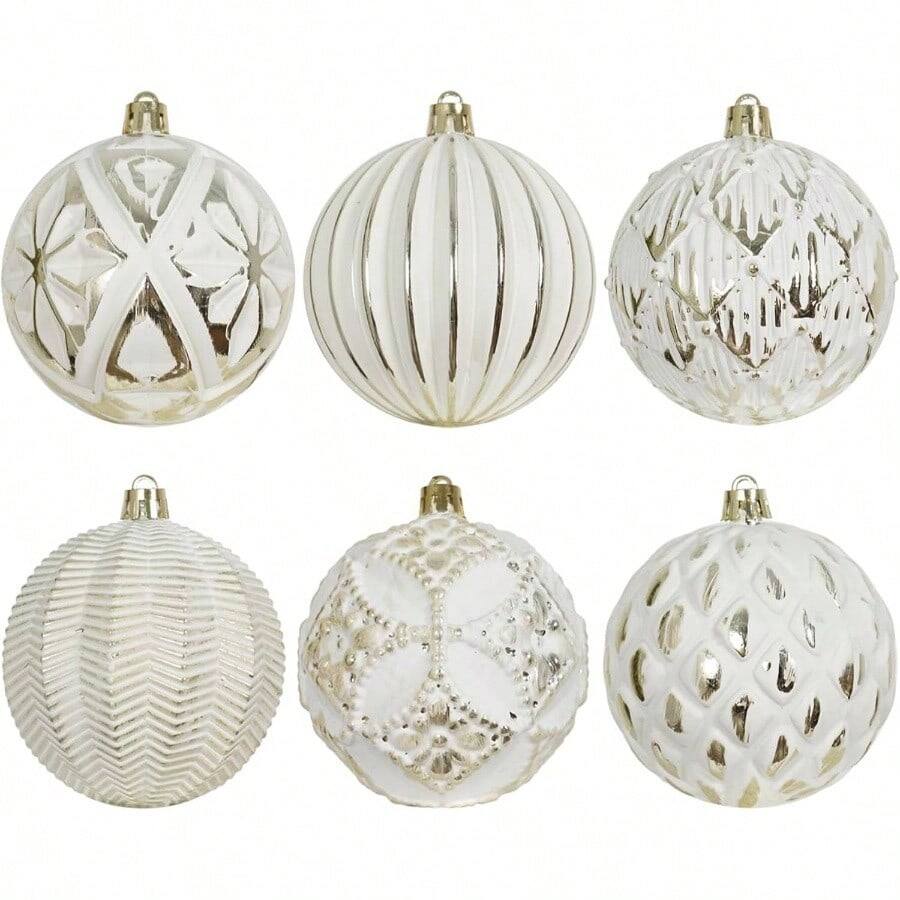 Live At Space Vintage Rustic Ball Ornaments Sets 3 15 Inch Plastic ...