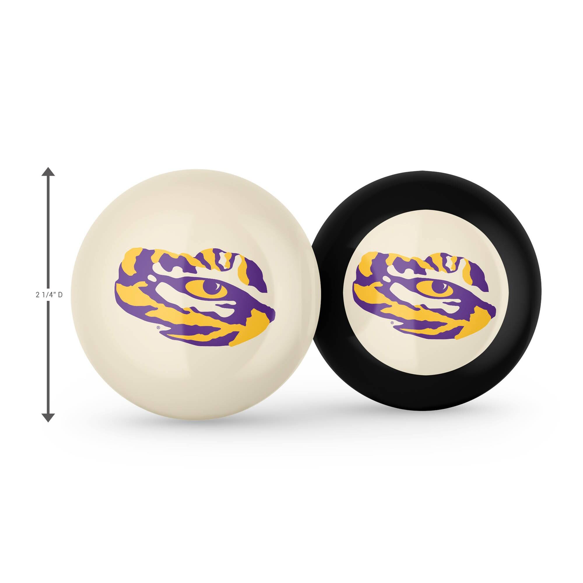Imperial LSU Tigers Logo Cue Ball & 8 Ball Combo Set White 201745878 ...
