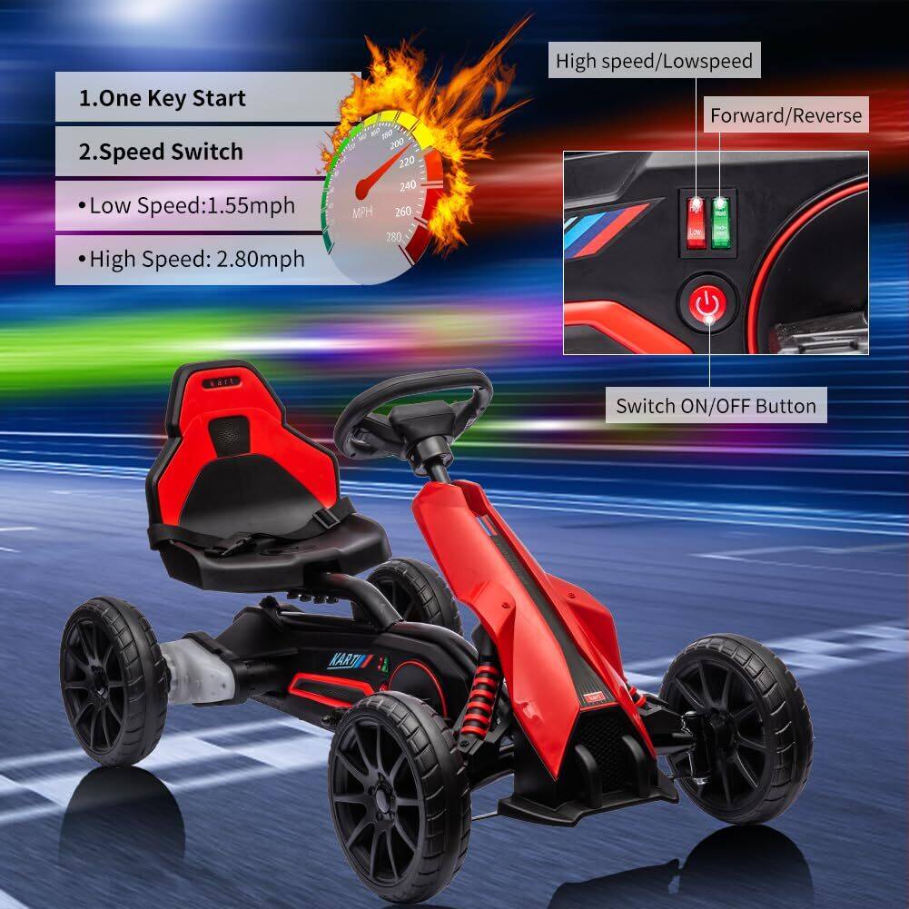 Acekool 12V Electric Drift Kart – 7Ah Battery Powered with 35W Motor TO ...