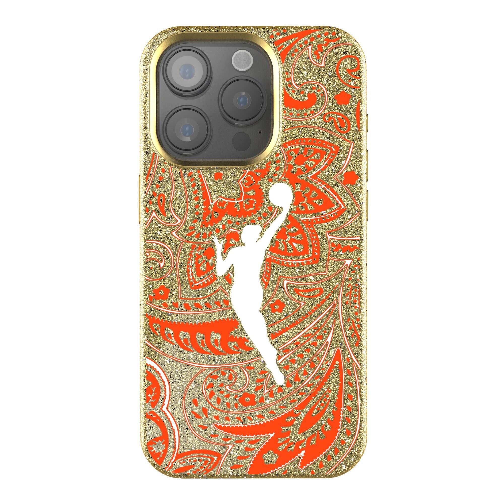Keyscaper WNBA WNBA Gear Paisley Bling iPhone Case 15 Plus Gold ...