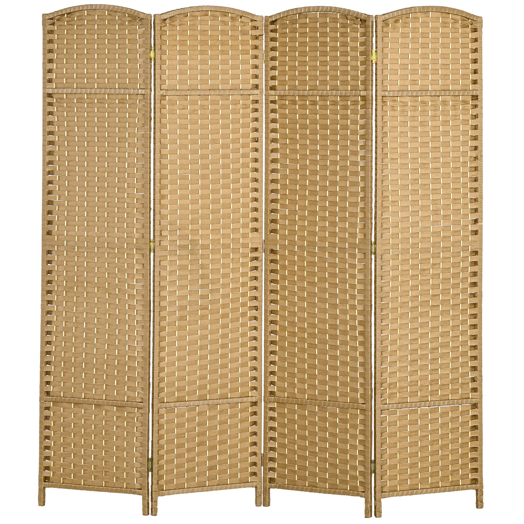 MOOSOO Room Divider, 4 Panel Folding Privacy Screen, 5.6' Tall ...