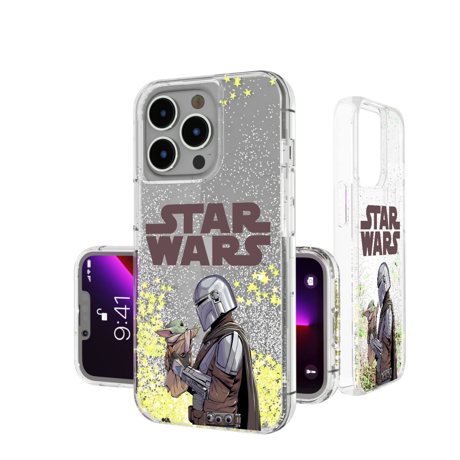 Keyscaper Star Wars: The Mandalorian Color Block Glitter Phone Case ...