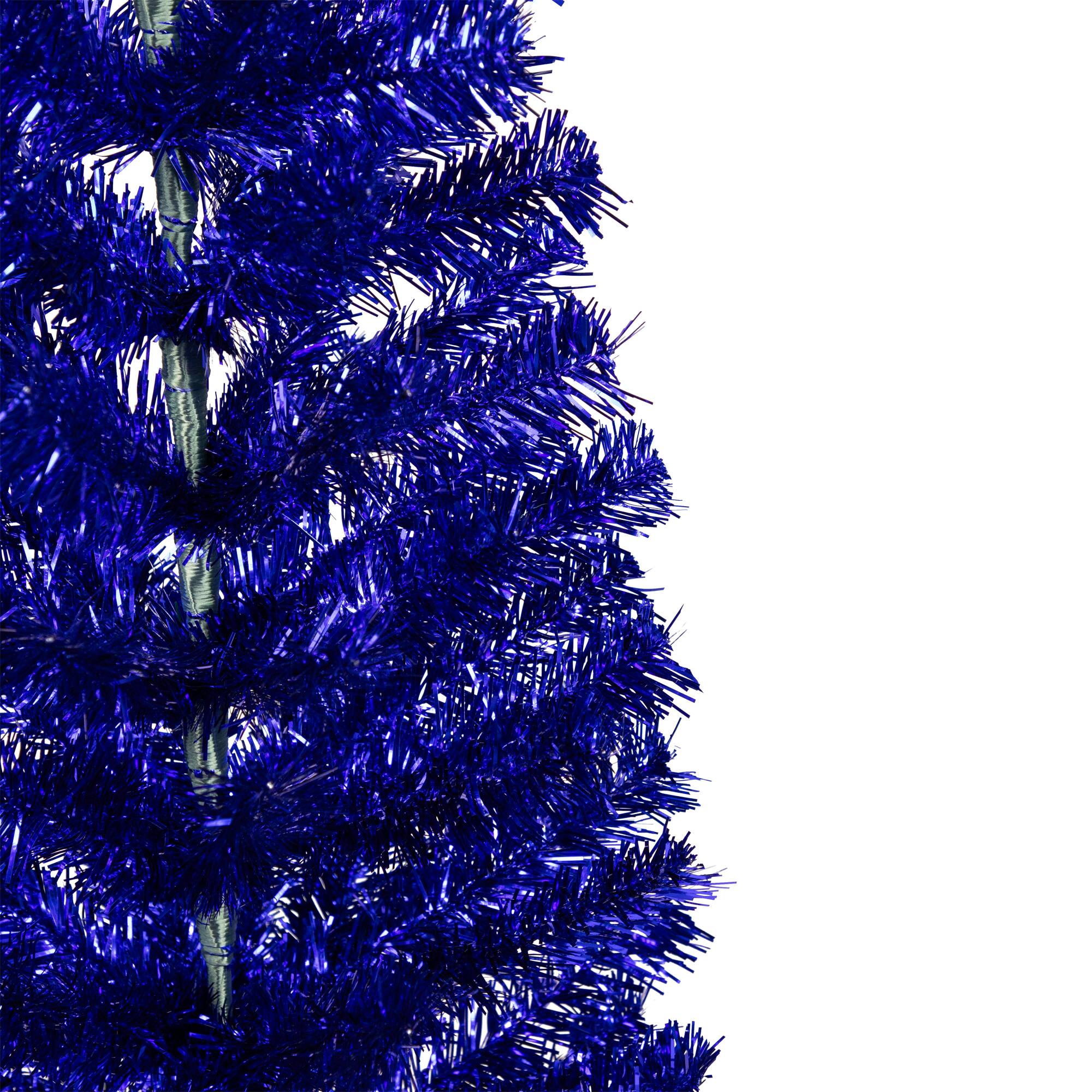Northlight Artificial Tinsel Christmas Tree Deep 4' Unlit Blue 34859997 ...