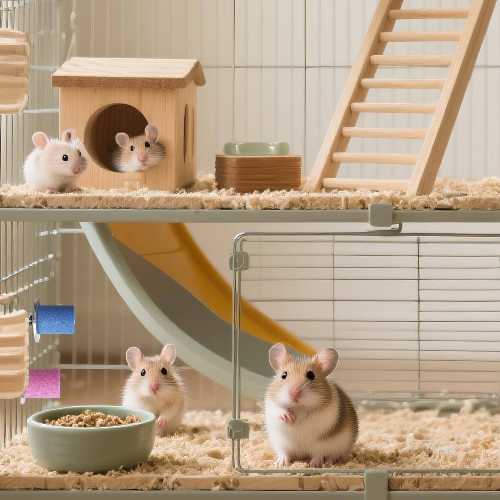 Live At Space 6 Pack Hamster Toys Frosted Stone For Teeth And Claws ...