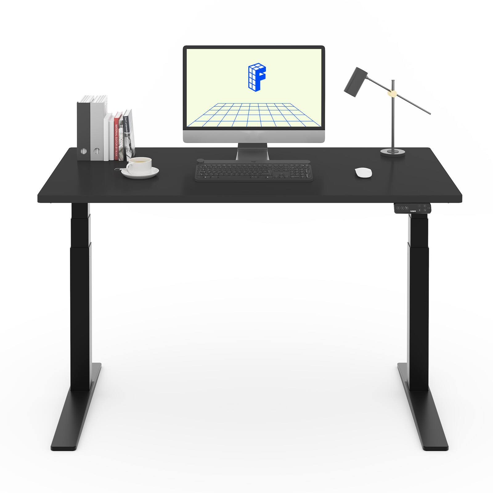 FlexiSpot E7Pro 55''W Electric Adjustable Standing Desk Chipboard, / Black E7BPRO5528-B - Best Buy