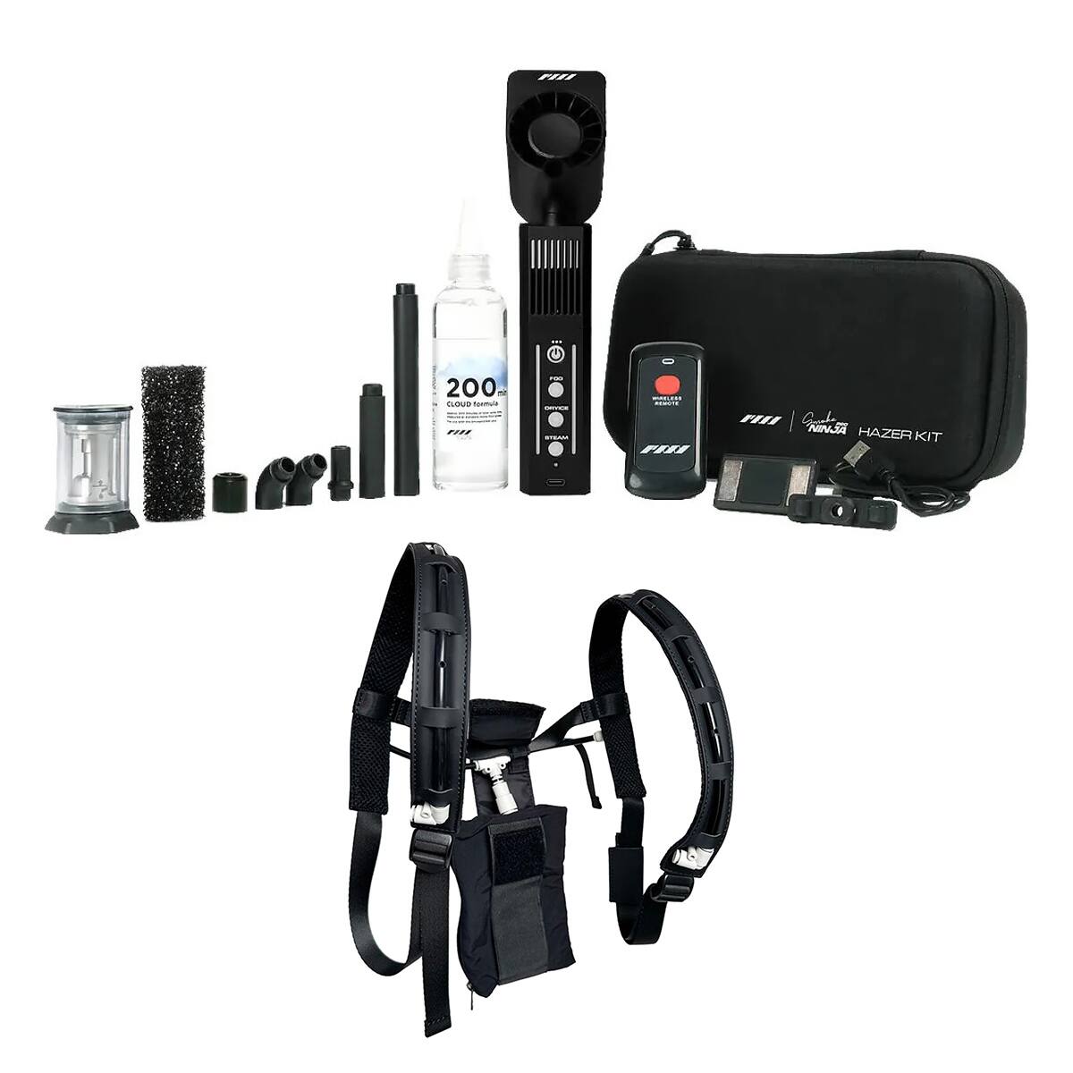 PMI SmokeNINJA Pro Wireless Handheld Mini Smoke Machine Hazer Kit ...