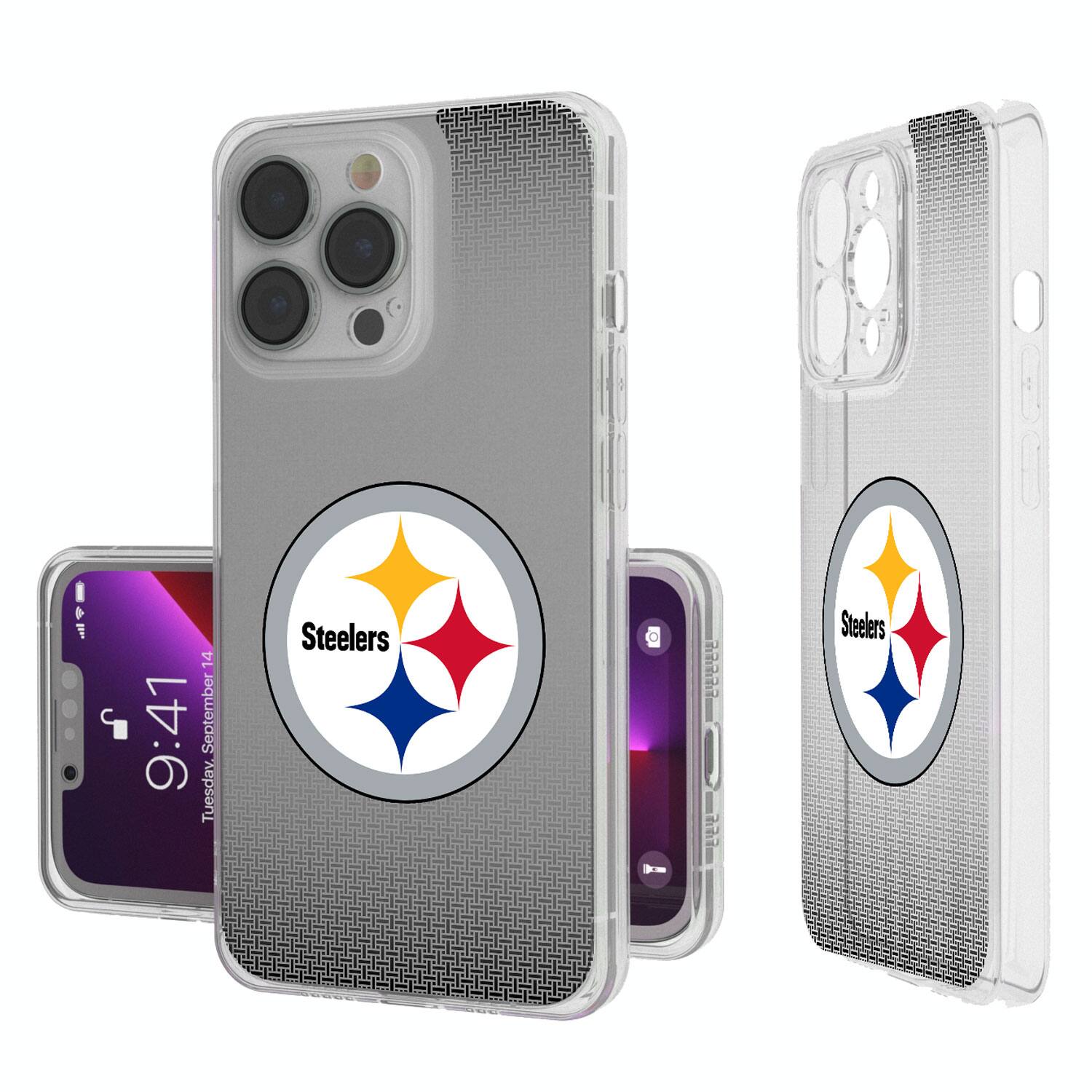 Keyscaper NFL Pittsburgh Steelers Linen Logo iPhone Clear Case 14 Pro ...