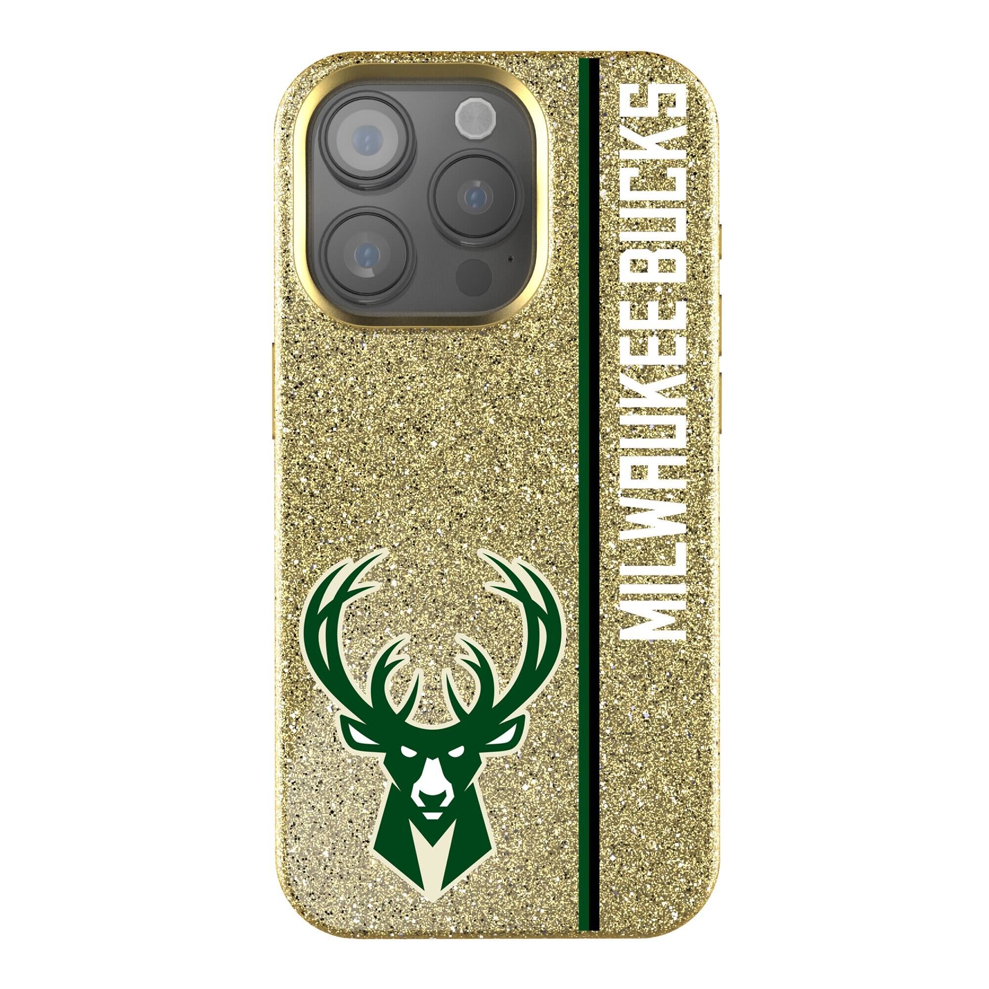 Keyscaper NBA Milwaukee Bucks Sidebar Bling iPhone Case 16 Gold ...
