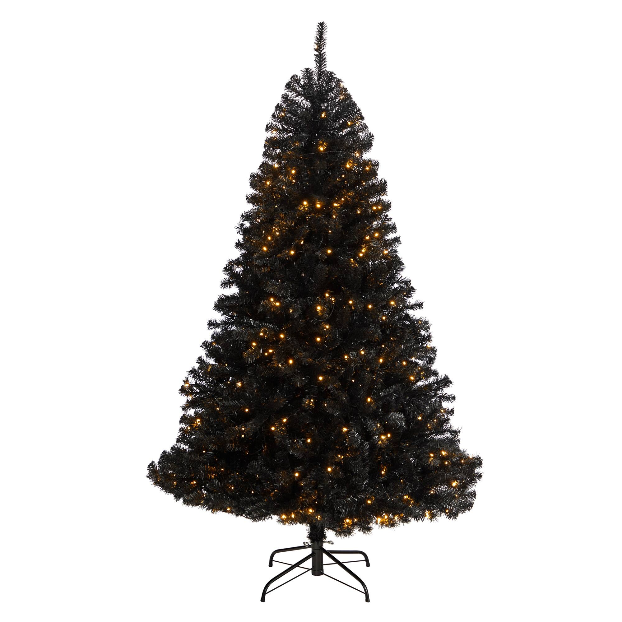 BreeBe 6' Christmas Tree with 400 Clear LED Lights Black T3264 - Best Buy