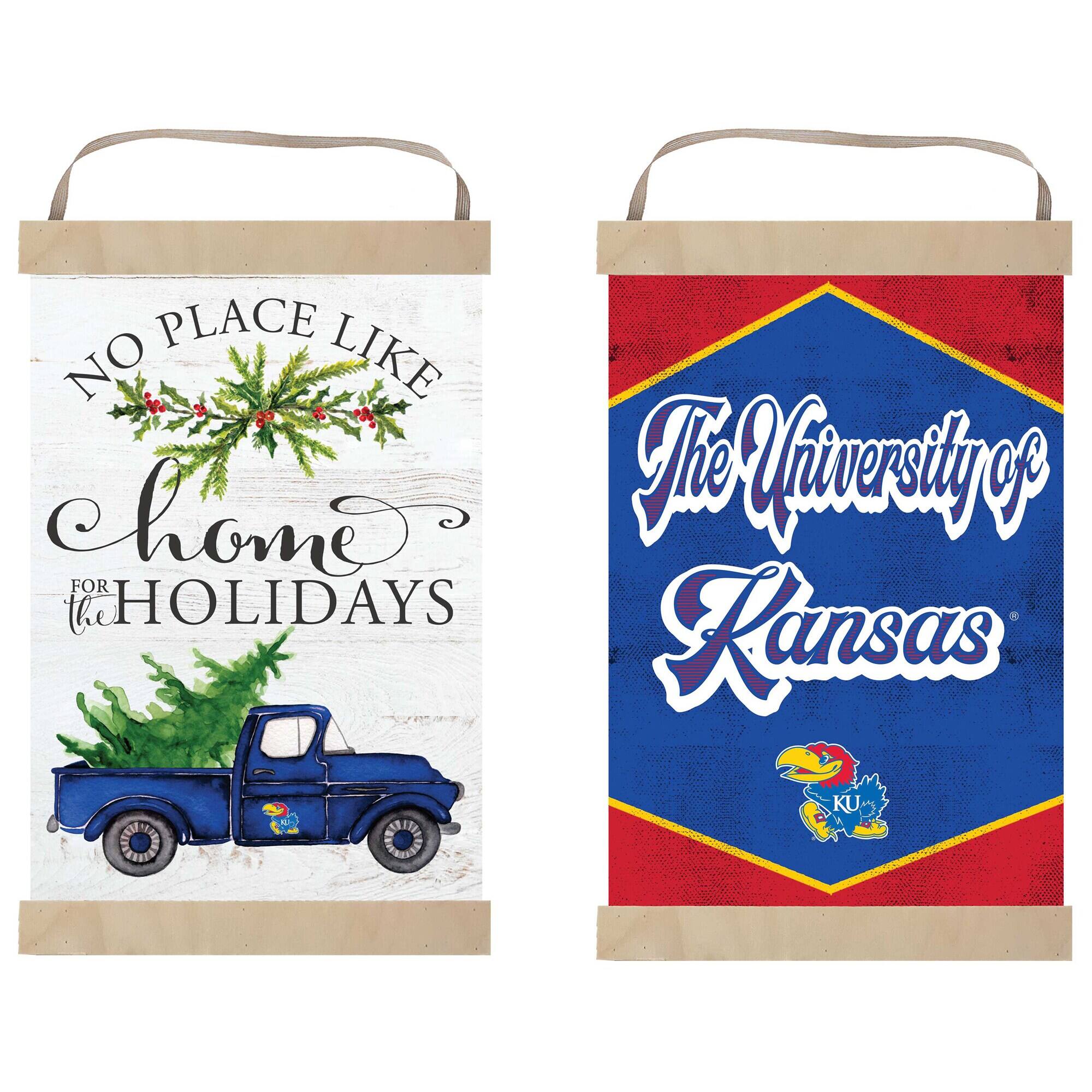 Jardine Kansas Jayhawks 12" x 20" Reversible Banner Sign White ...