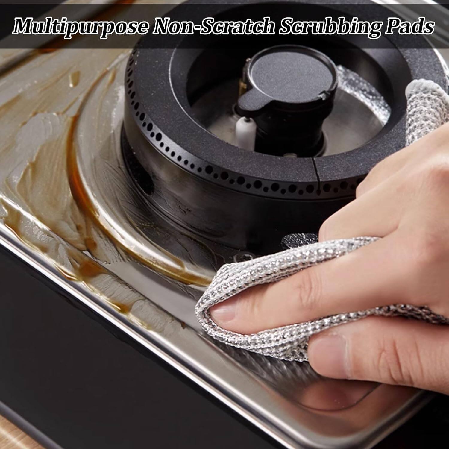 Auledio 20 PCS Non Scratch Steel Scrubbers Wire Dishwashing Rags Metal ...