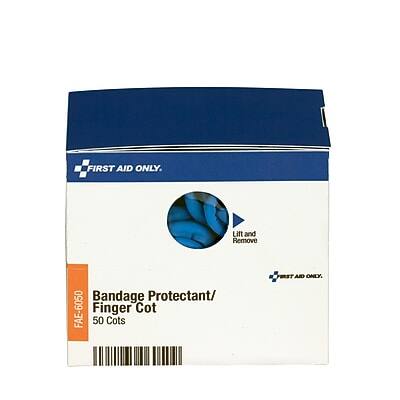 First Aid Only SmartCompliance Finger Cots, 50/Box (FAE 6050) Blue FAE ...