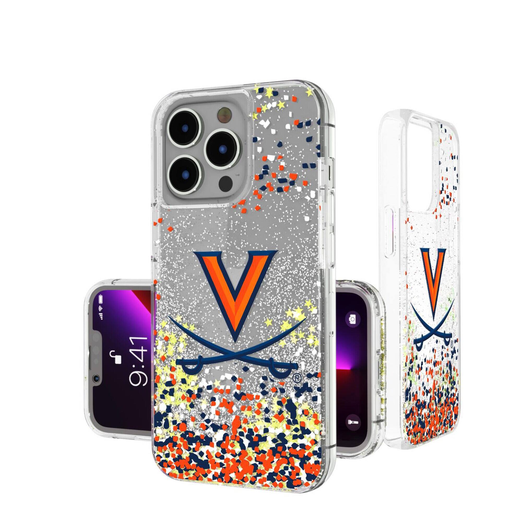 Keyscaper NCAA Virginia Cavaliers iPhone Glitter Confetti Design Case ...