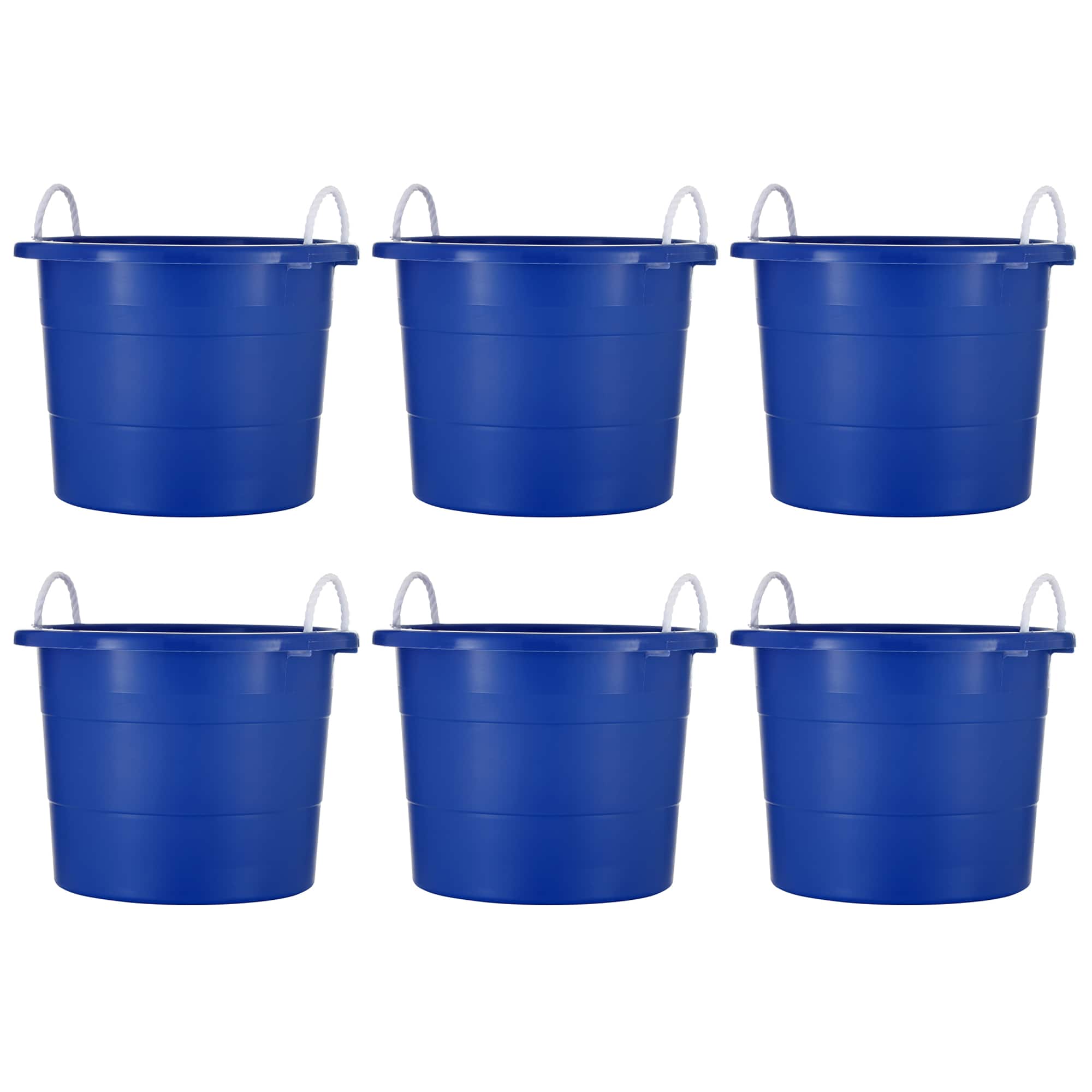 United Solutions - 19 Gallon Large Plastic Utility Tub w/ Rope Handle ...
