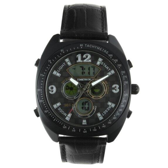 Timetech Men's Water Resistant Round Stainless Steel White Dial Expansion Watch Silver 3604M ...