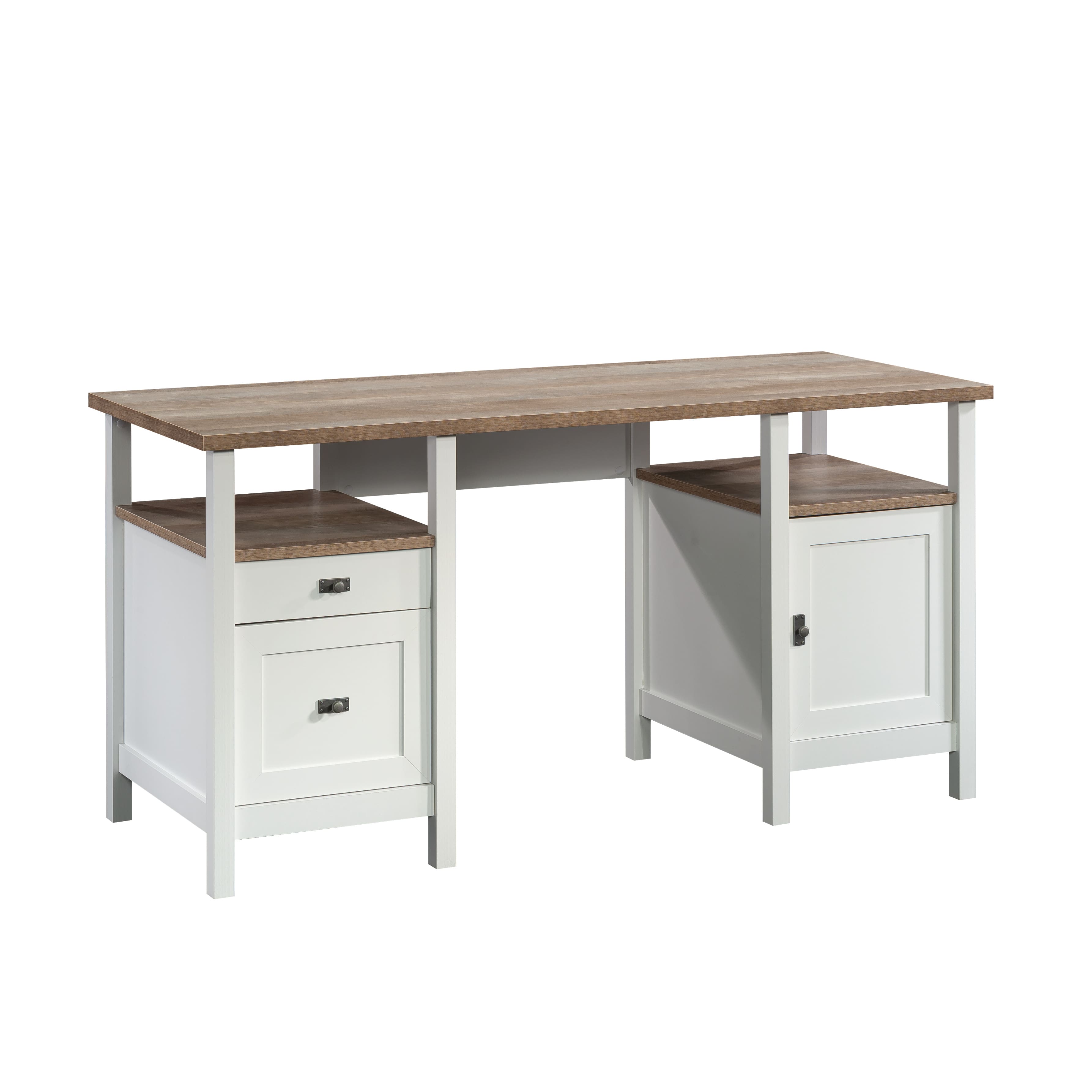 Best Buy: Sauder Cottage Road Storage Desk with 2 Drawers White 430056