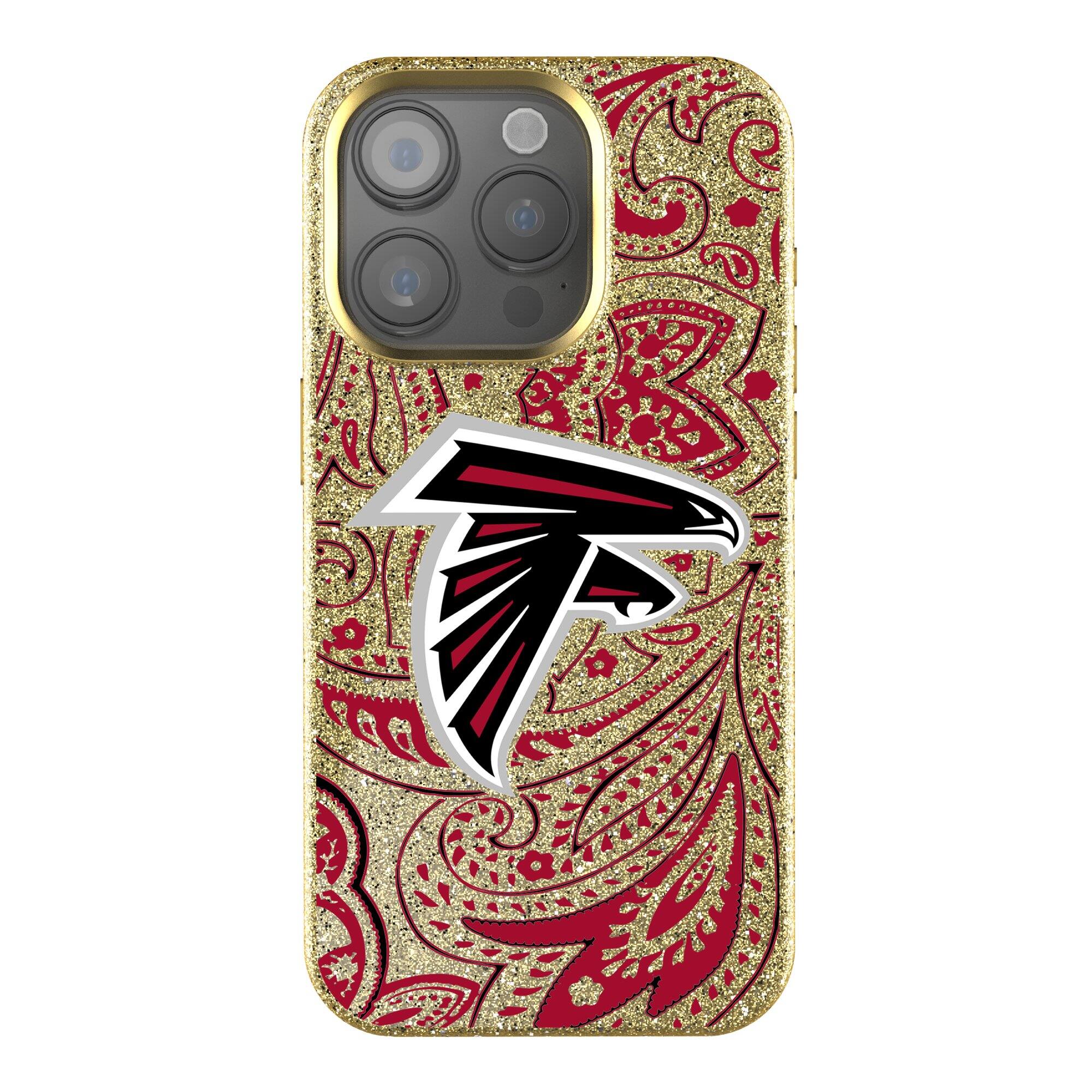 Keyscaper NFL Atlanta Falcons Paisley Bling iPhone Case 14 Pro Gold ...