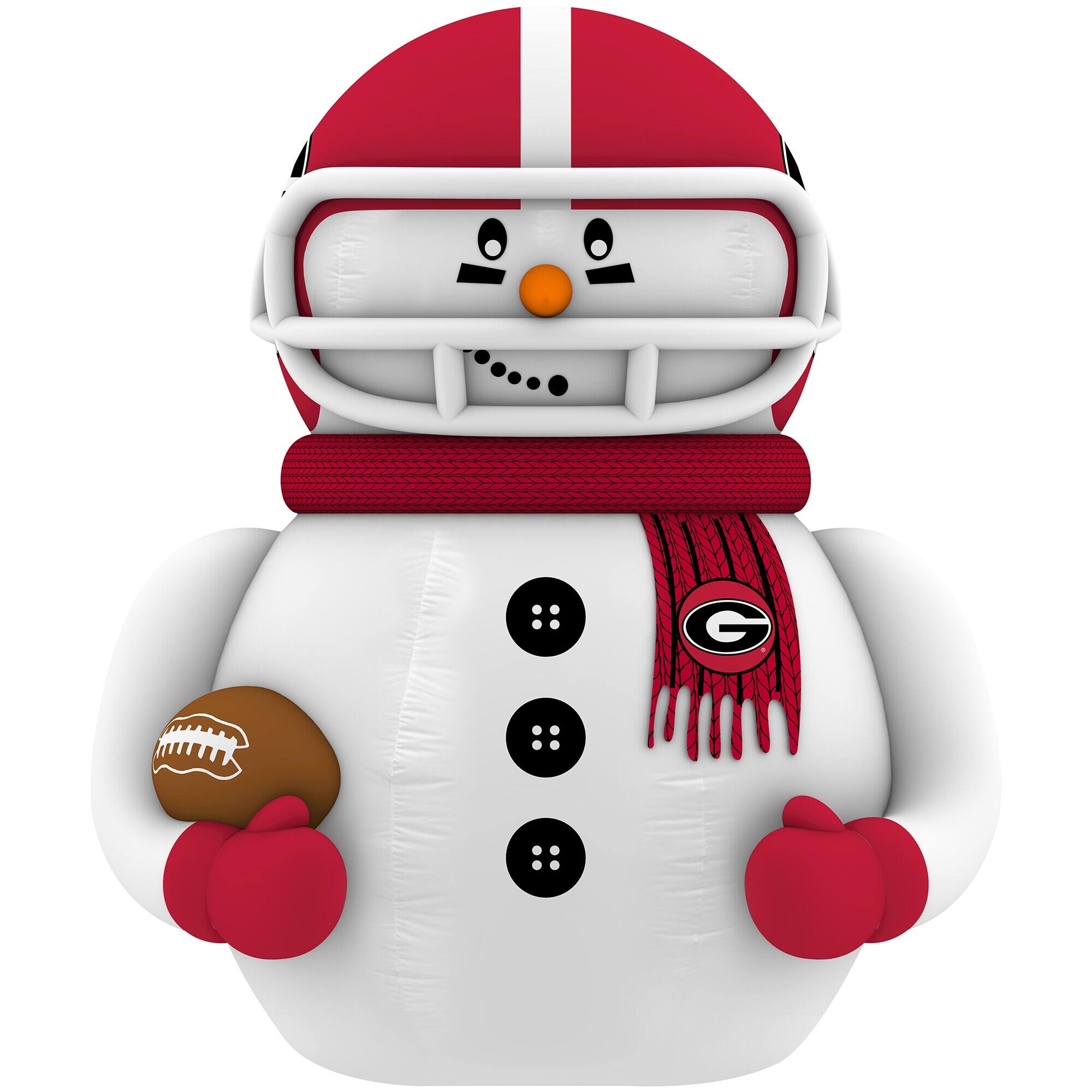 Sporticulture Georgia Bulldogs 7' Inflatable Snowman Player Red ...