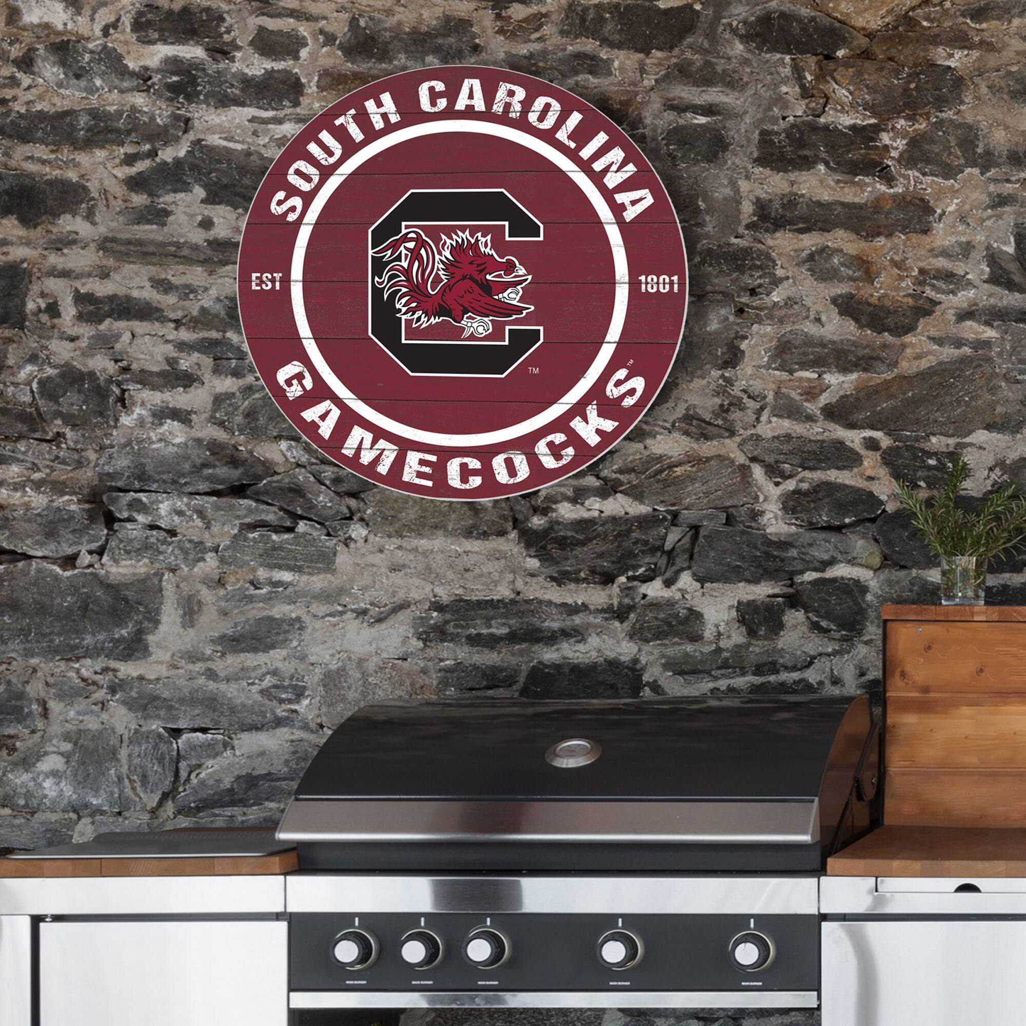 Jardine South Carolina Gamecocks 20'' x 20'' Indoor/Outdoor Circle Sign ...