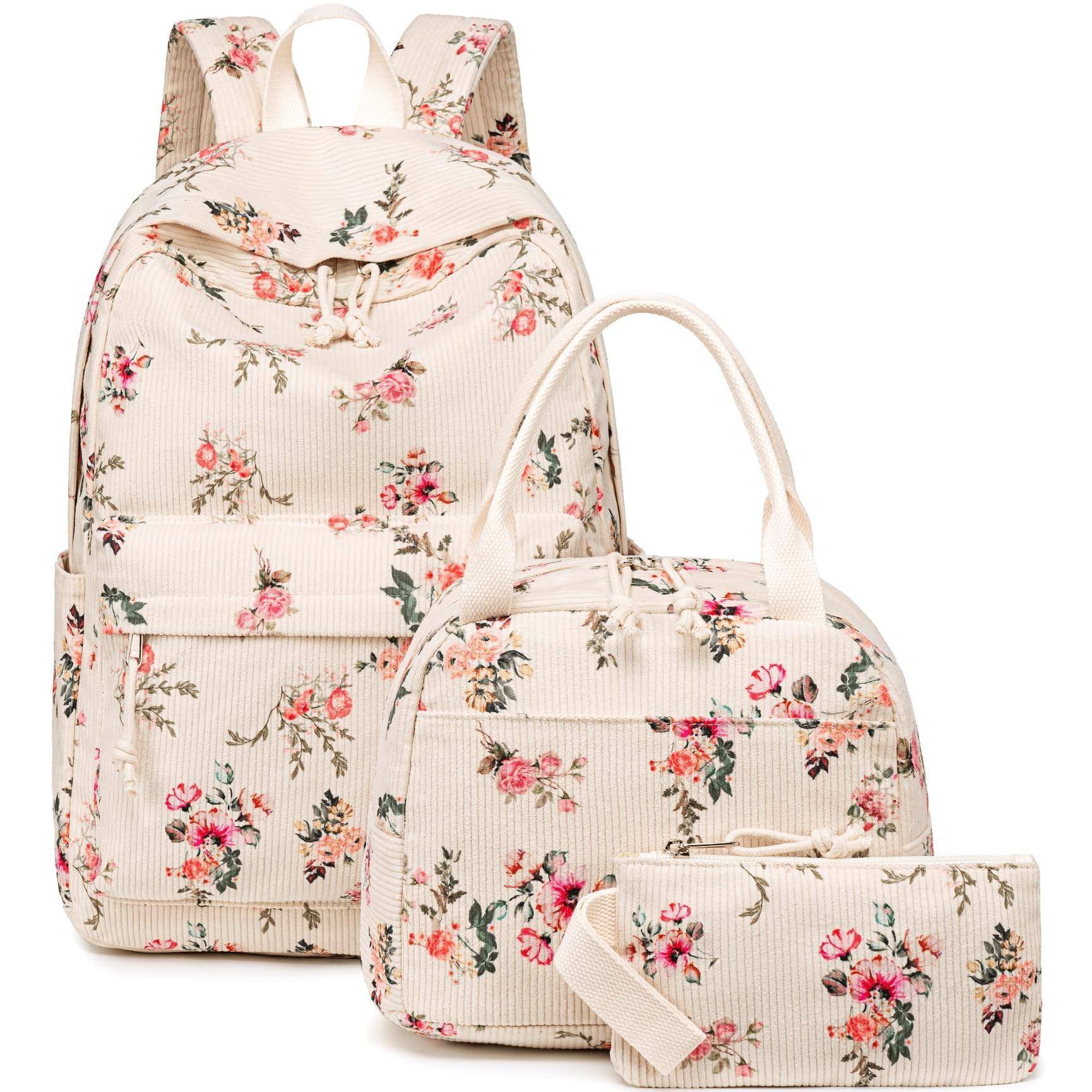 Cozy Serene - School Teens Book Bags With Lunch Box Pencil Bag ...