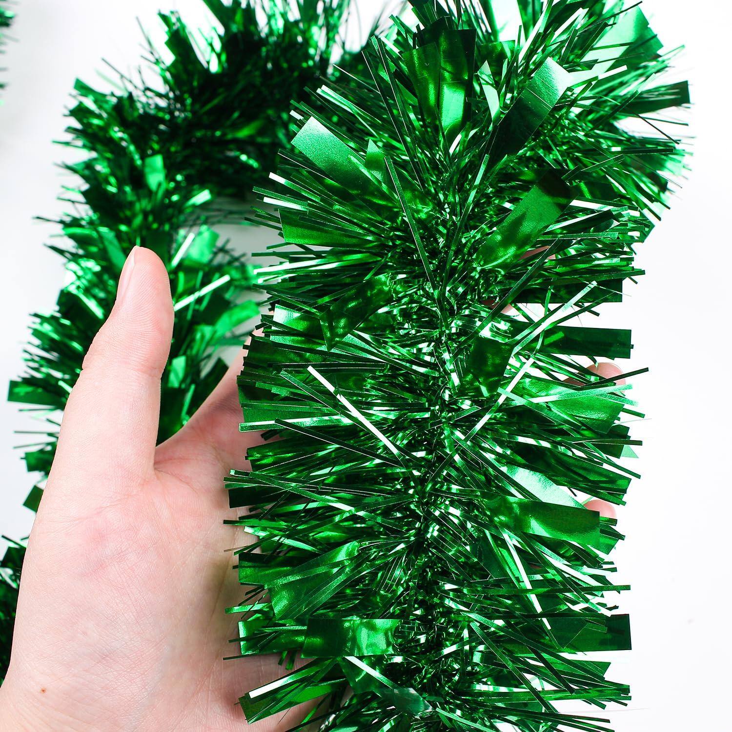 Paradigms Interiors Christmas Tinsel Garland Shiny Metallic Foil ...