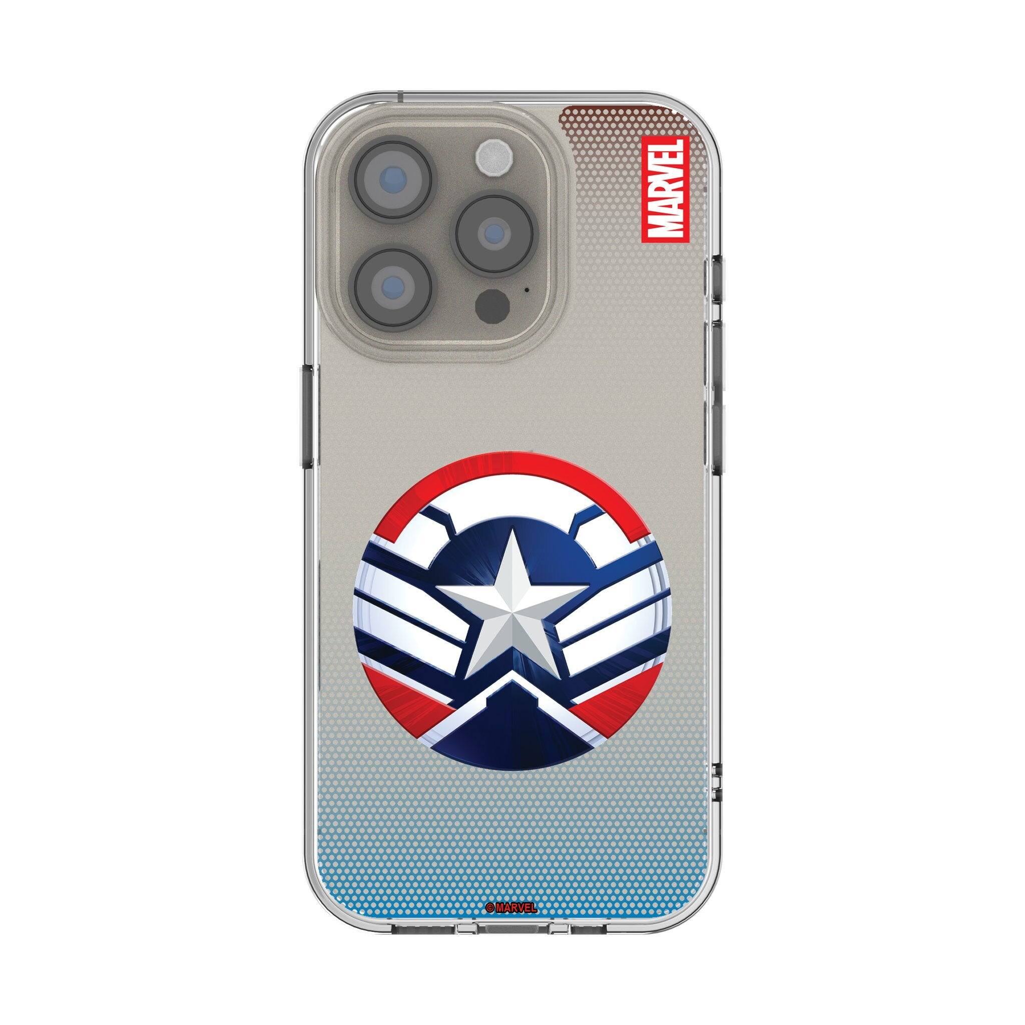 Keyscaper Marvel Avengers Sam Wilson Captain America Grid Clear Phone ...