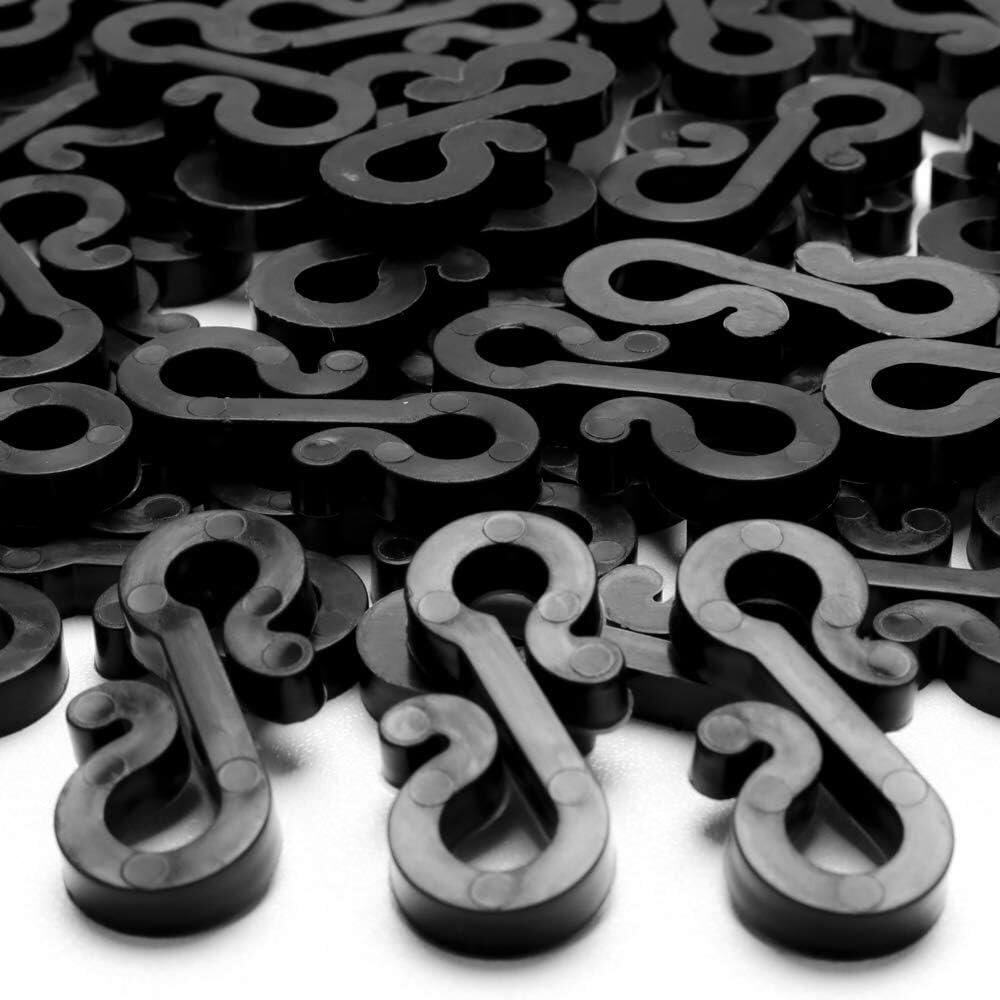 PARKER SLATER 60 Pcs Black Gutter Hooks for Outdoor Christmas & Icicle ...