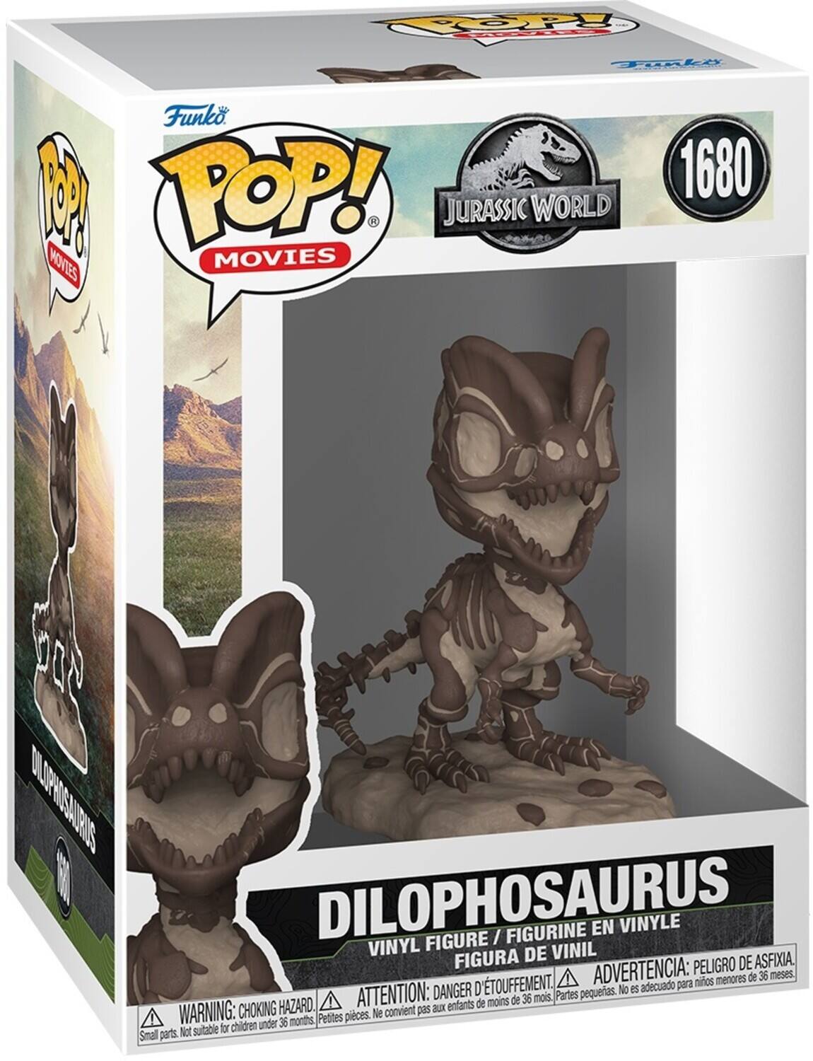 Funko POP! Movies: Jurassic World Fossilized Dilophosaurus Multicolor ...