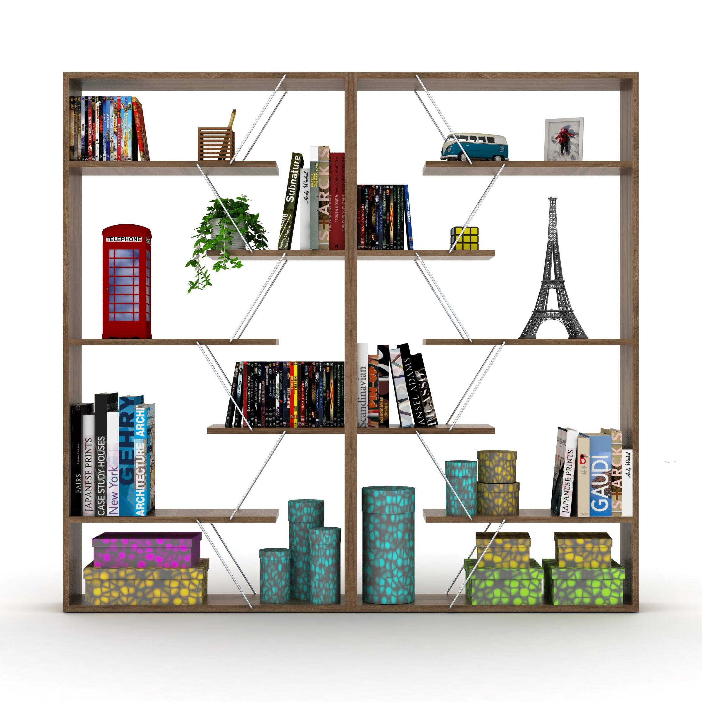 TinyHomie Furnish Home Store Wood Frame Etagere Open Back 6 Shelves ...