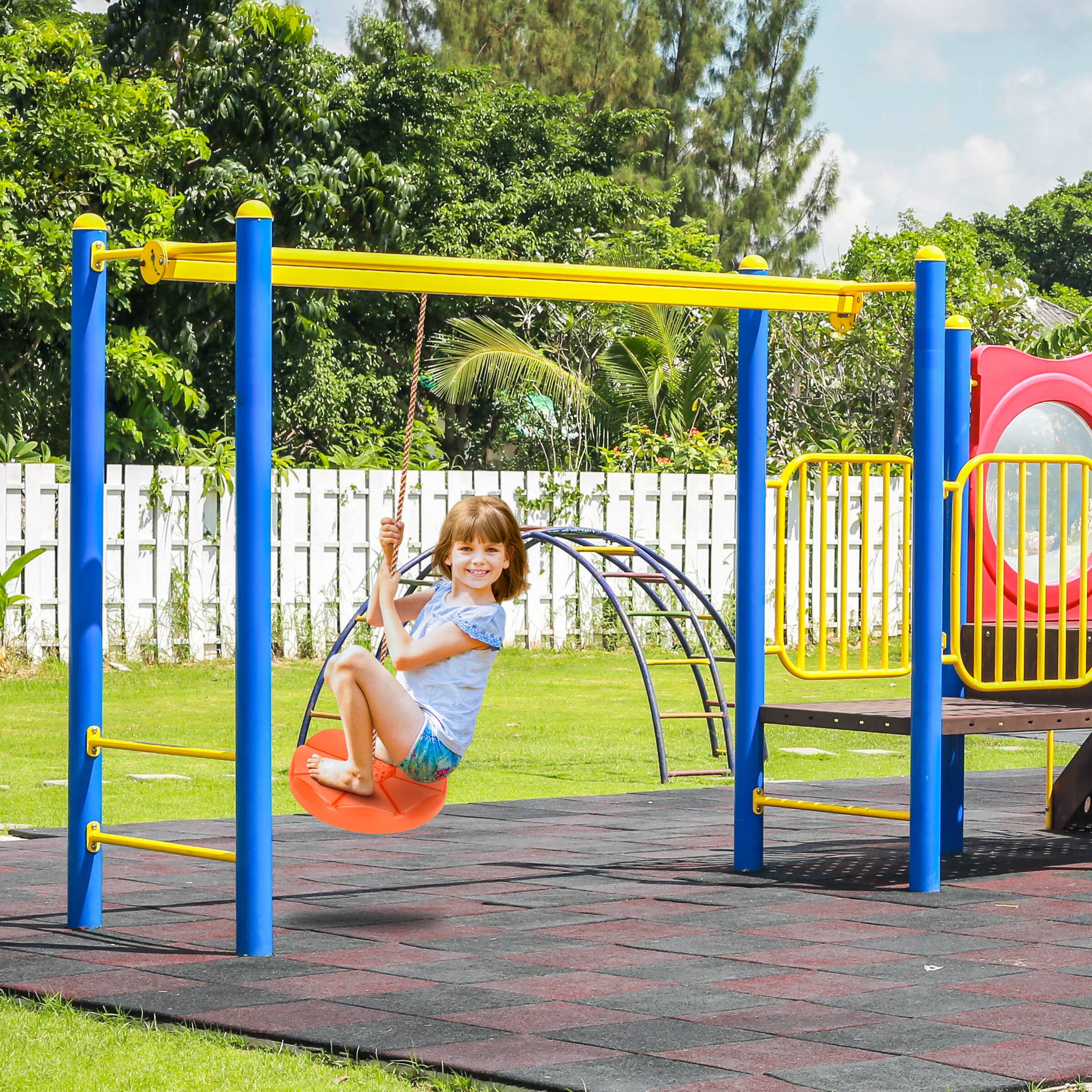 Sorbus Disc Seat Swing, Kids Monkey Rope Tree Zip Line Swings for Play ...