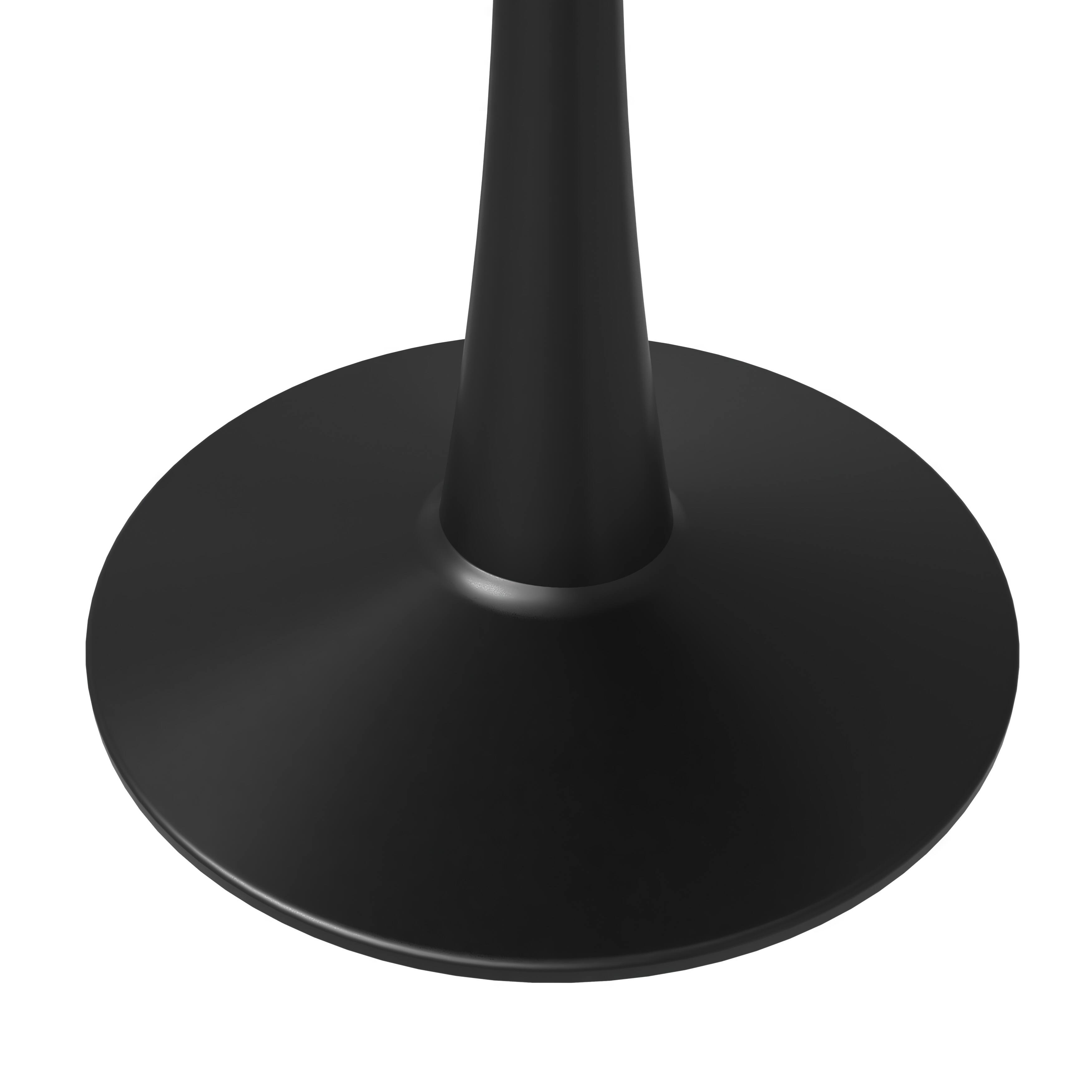 LeisureMod Bristol 40" Minimalist Round Pedestal Dining Table Space ...
