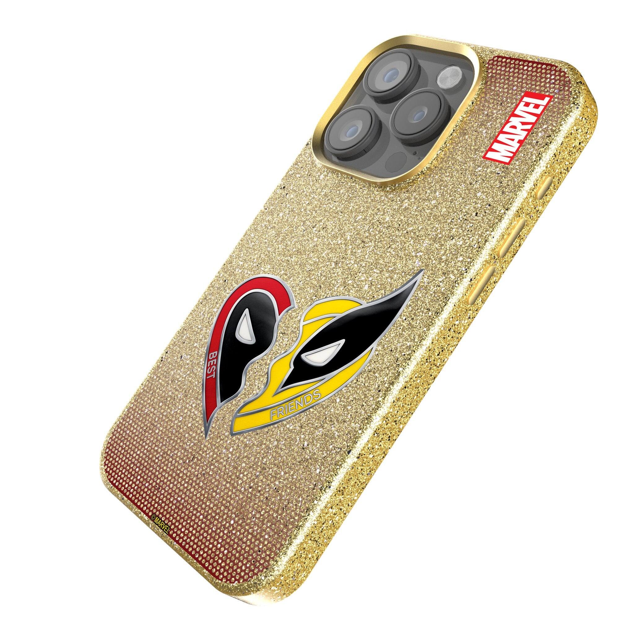 Keyscaper Marvel Grid Gold Bling Phone Case Apple iPhone 15 Pro Max ...