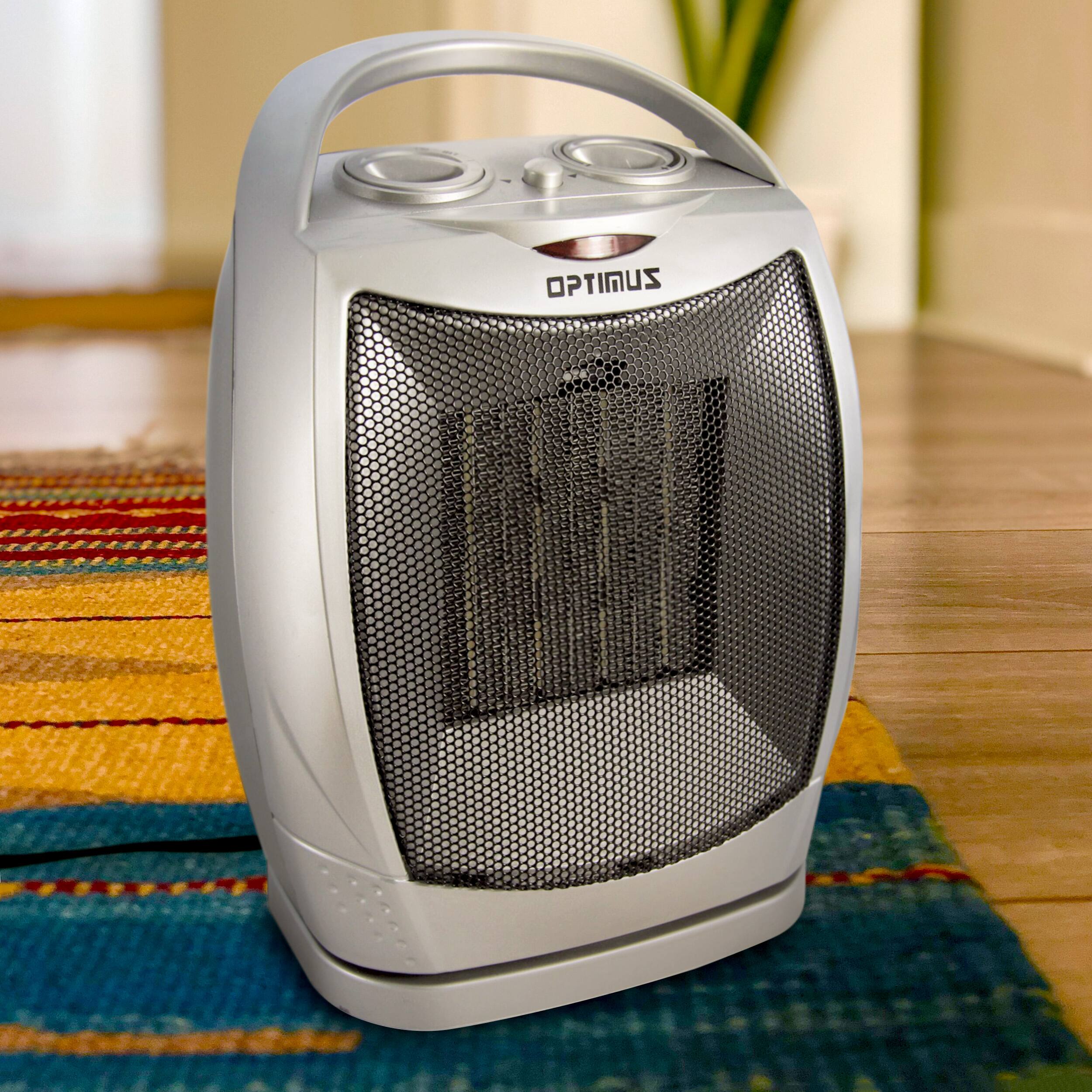 Customer Reviews: Optimus Oscillating Ceramic Heater Silver H-7247 ...