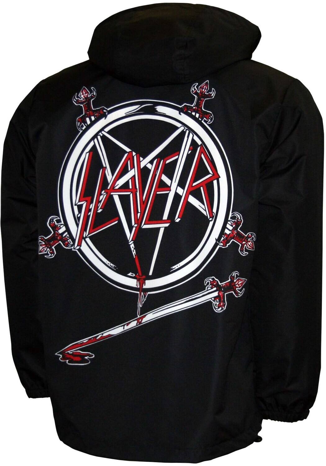 PopMarket Slayer Slayer Pentacle Water Resistant Pullover Anorak Medium ...