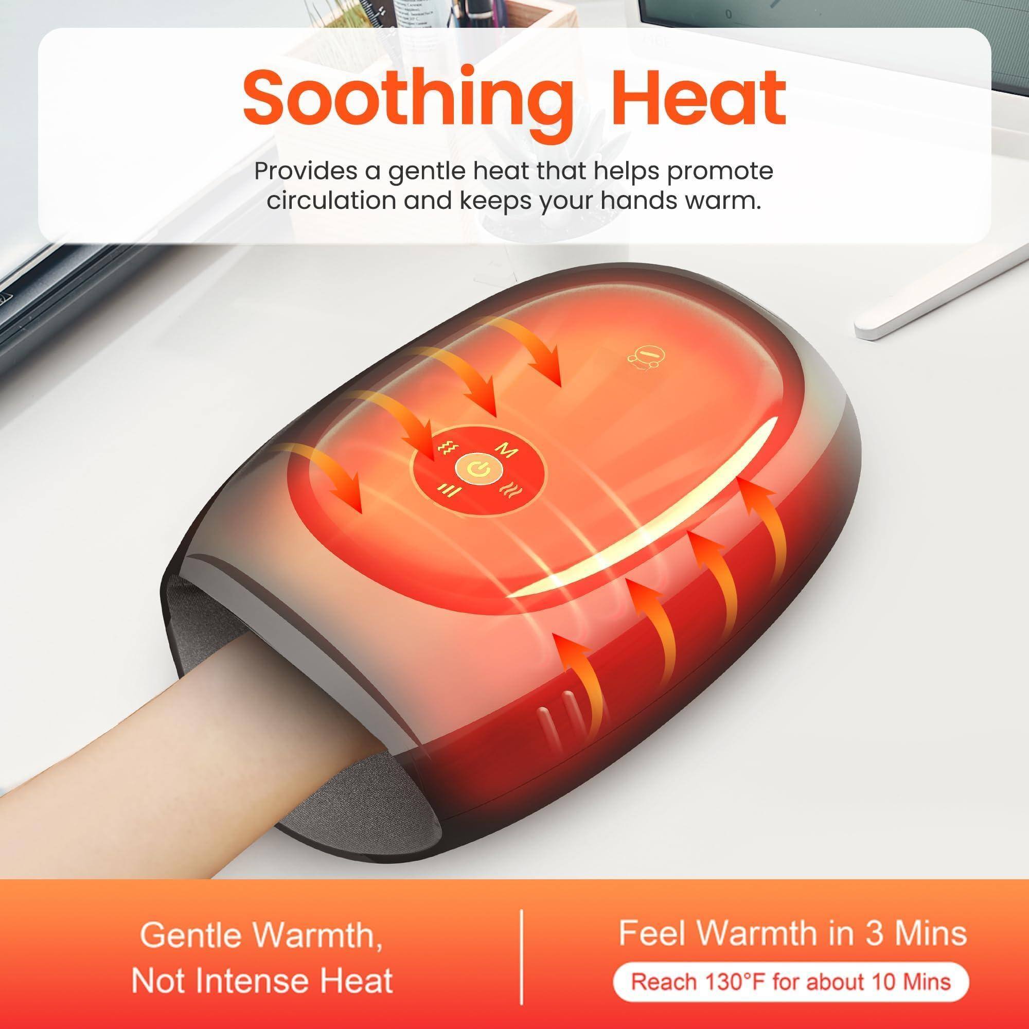 Live At Space App Controlled Hand Massager with Heat, 3 Levels & 3 ...