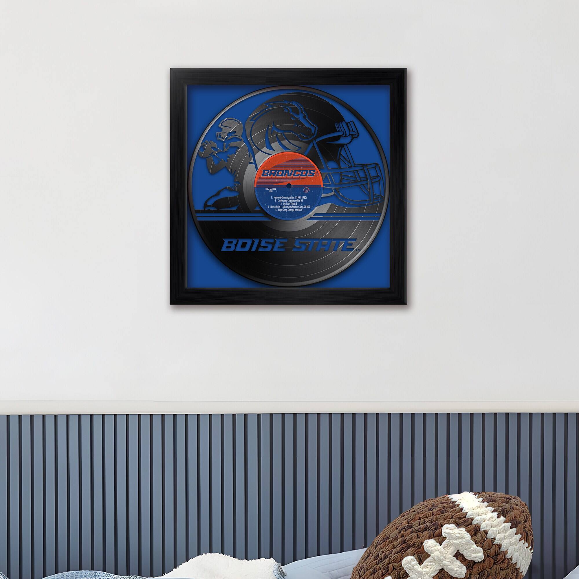 Sporticulture Boise State Broncos Framed 13" x 13" Vinyl Record Art ...