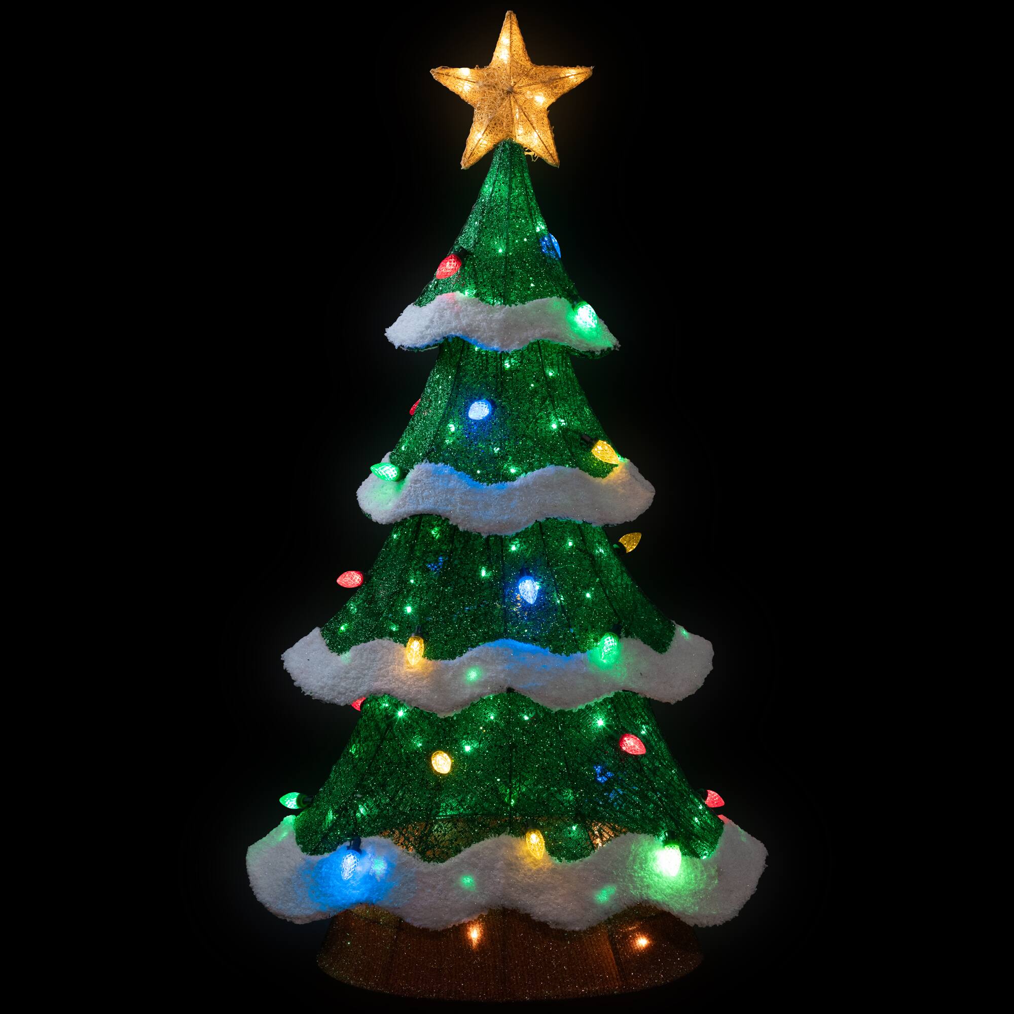 Northlight Lighted Christmas Tree Outdoor Yard Decoration 50" Multi ...