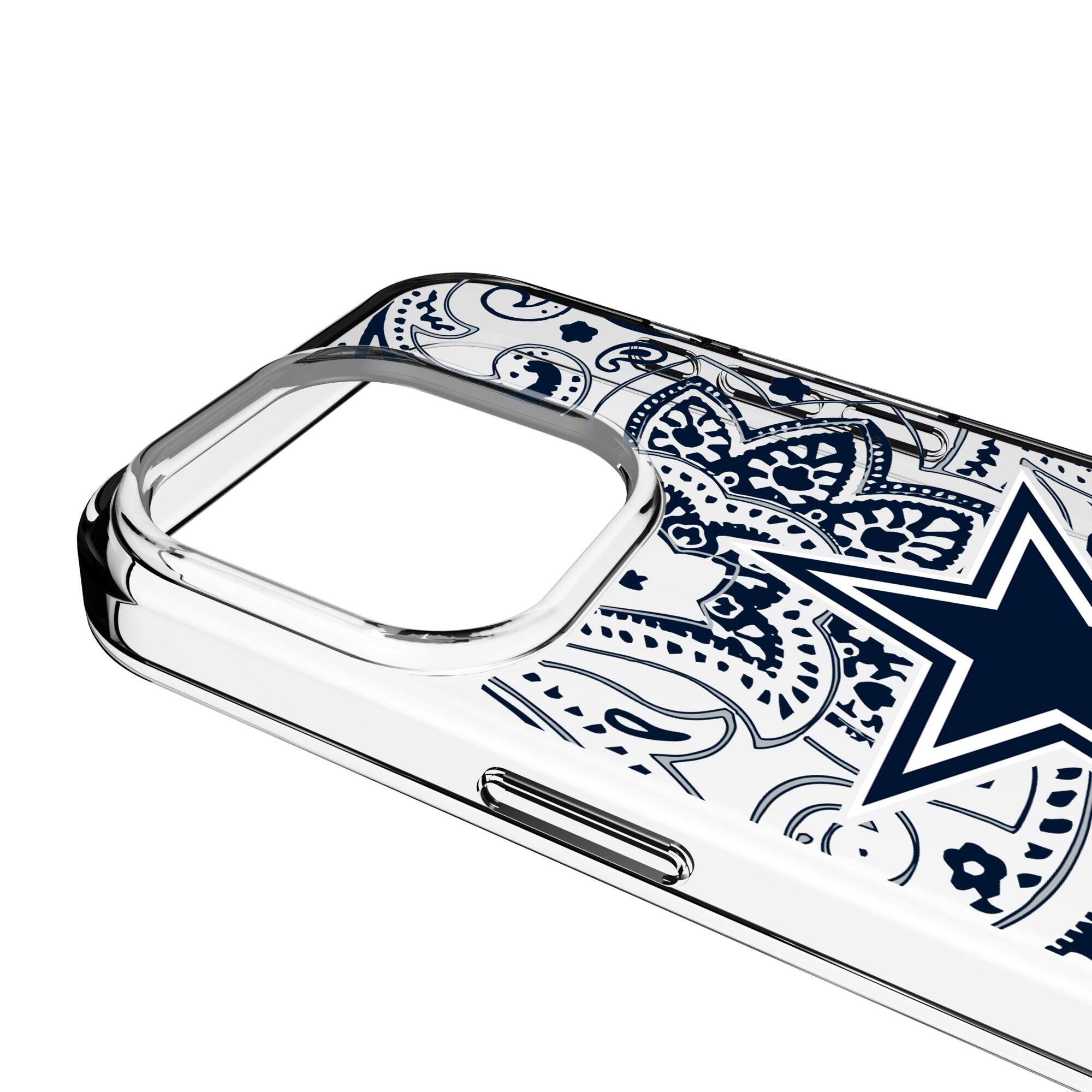 Keyscaper NFL Dallas Cowboys iPhone Clear Paisley Design Case 15 Pro ...