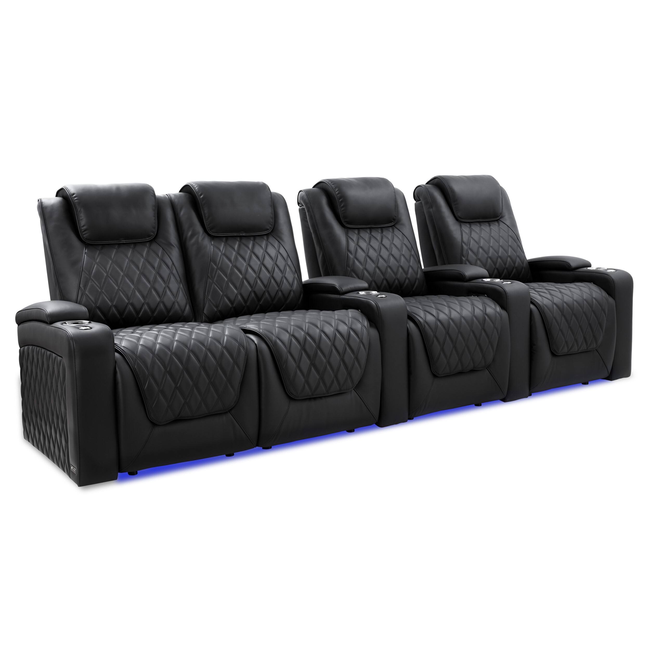 Best Buy: Valencia Theater Seating Valencia Oslo Luxury Row of 4 Loveseat Left Premium Semi ...