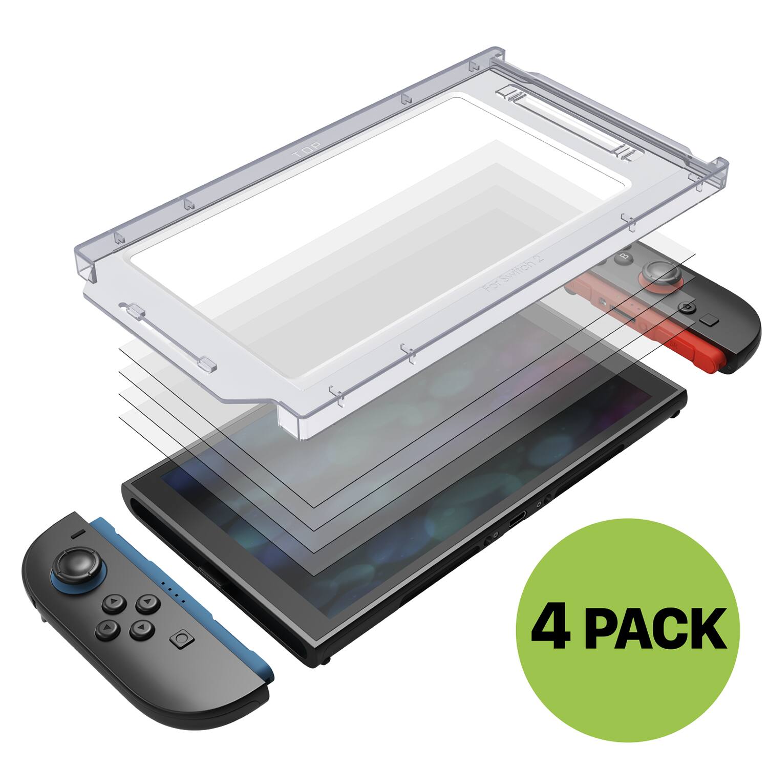 Fosmon 4 Pack For Nintendo Switch 2 Screen Protector Tempered Glass ...