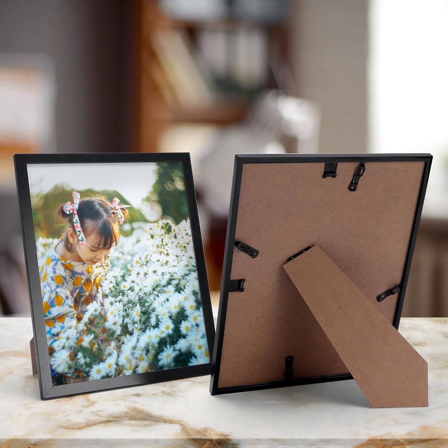 blue 18 Packs 8x10 Black Multi Plastic Picture Frames Set with Plastic ...