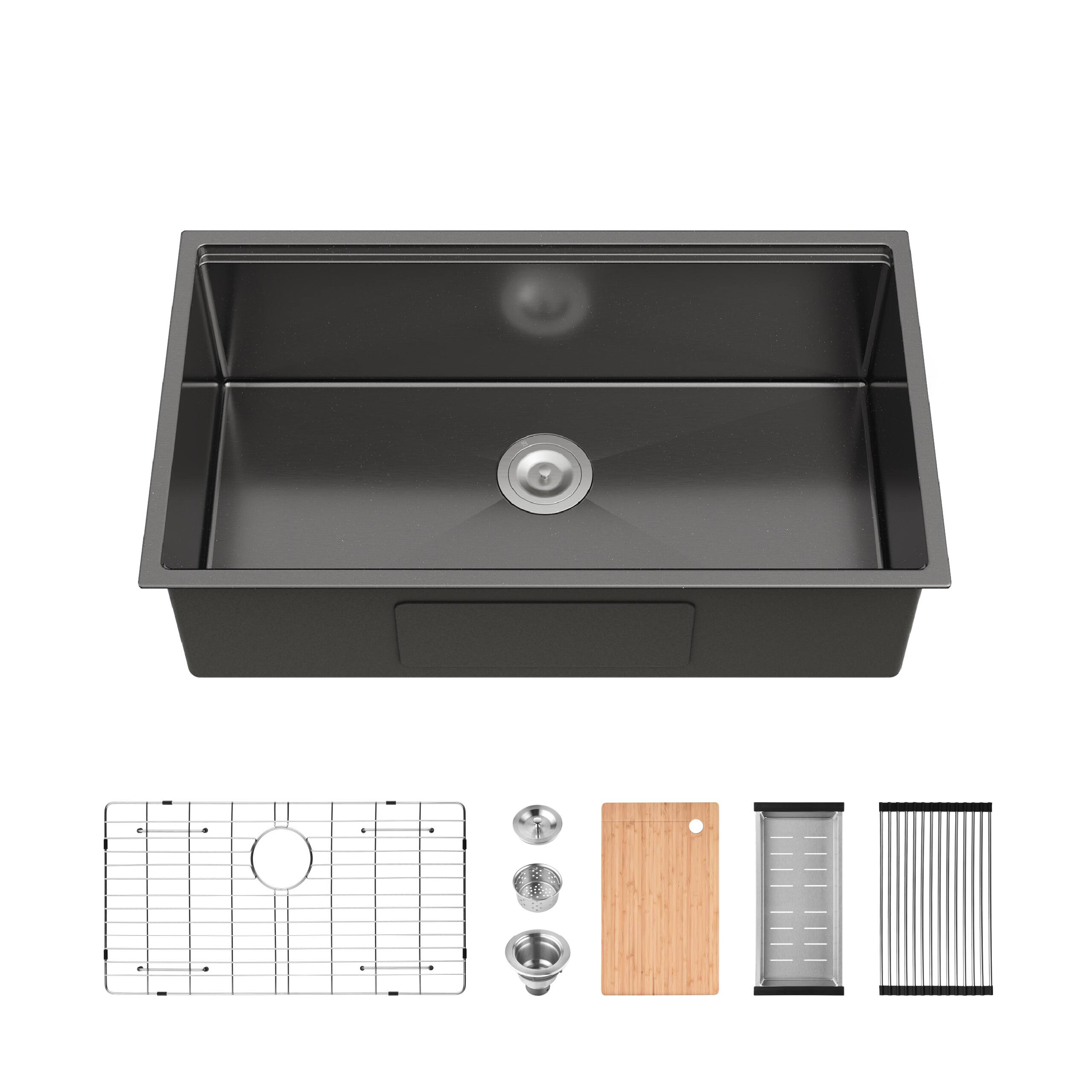 APRILSOUL Kitchen Sink Multifunctional Undermount Flying Rain Waterfall ...