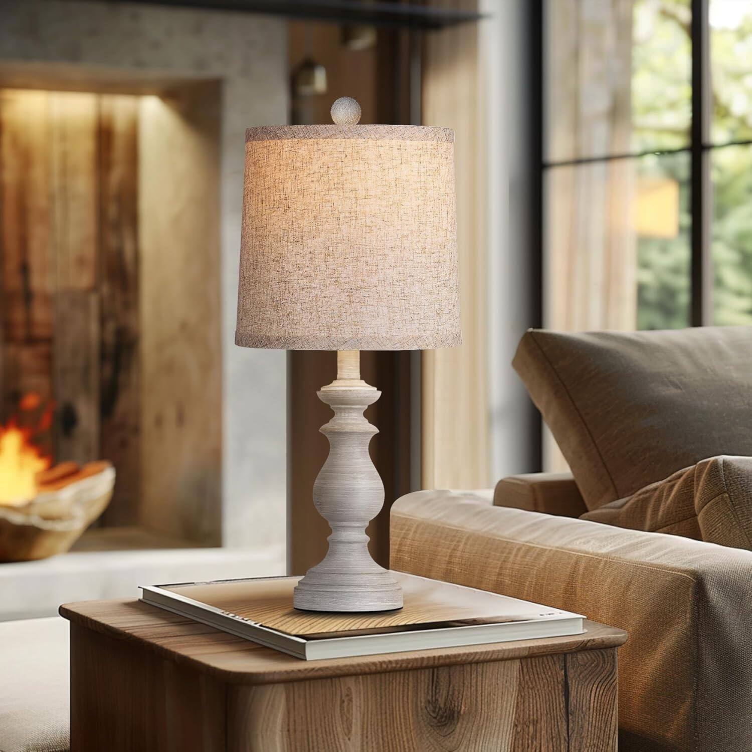 Stamp n Camp PARTPHONER Traditional Table Lamp Set of 2 Rustic ...